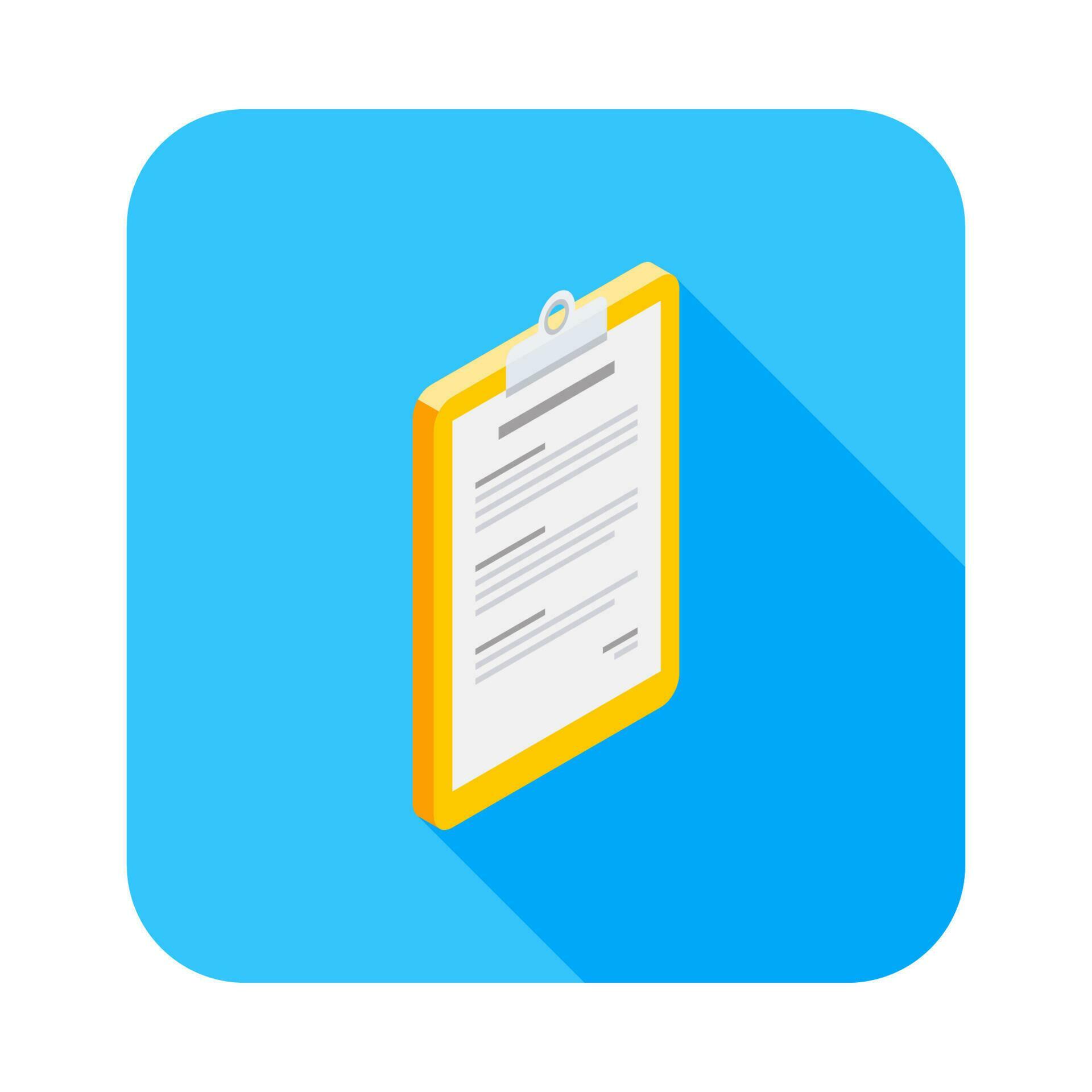 Clipboard Isometric right view icon vector isometric. Flat style vector ... Clipboard Isometric right view icon vector isometric. Flat style vector ...