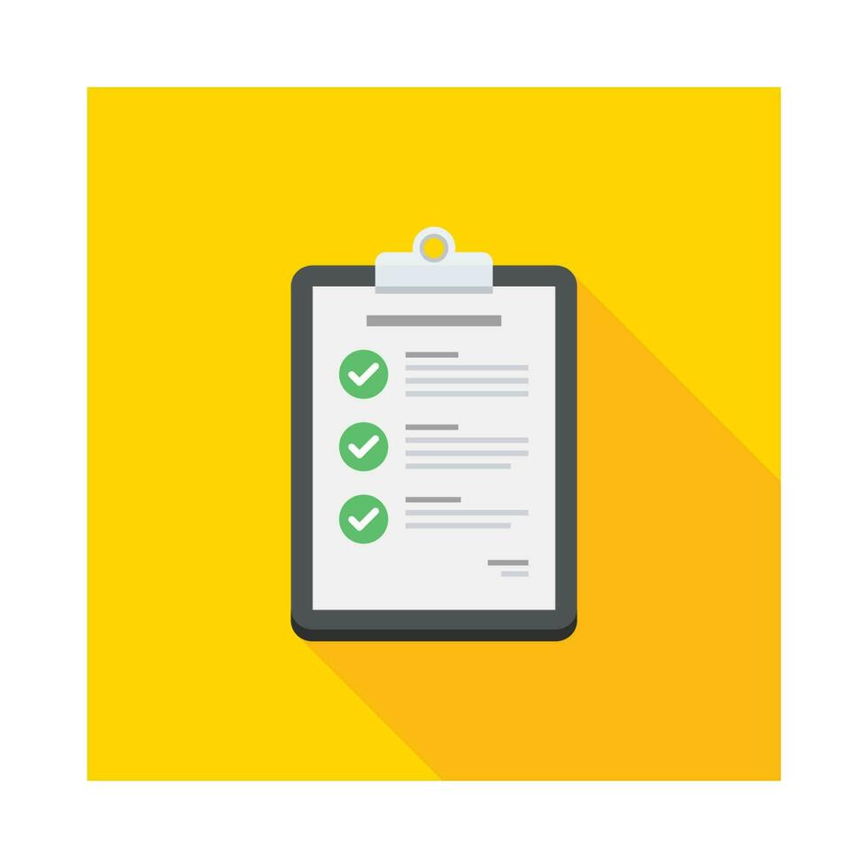 Checklist icon vector isolated. Flat style vector illustration ...