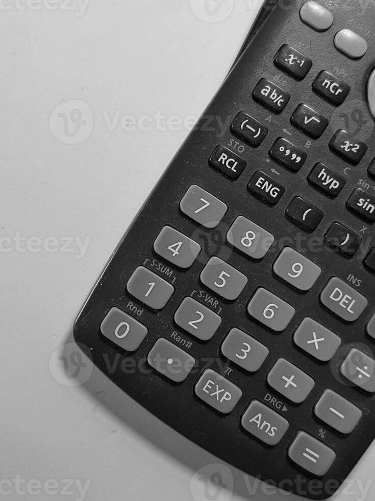 Close up photo of the buttons in the scientific calculator. 23752693 ...