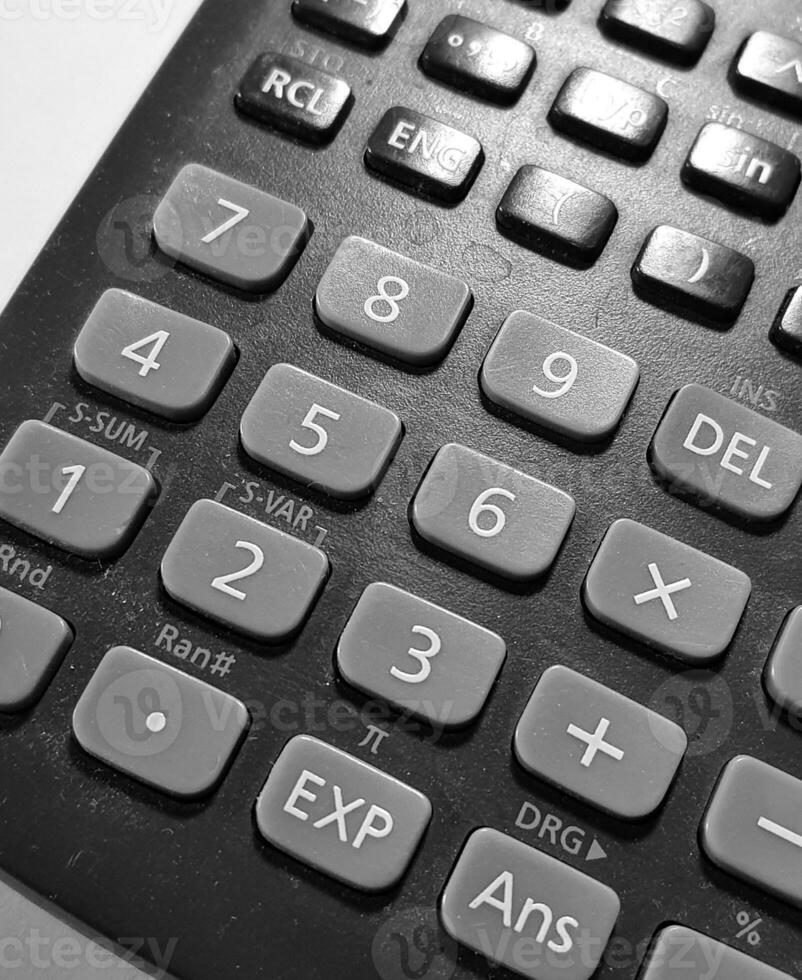 Close up photo of the buttons in the scientific calculator. 23752695 ...