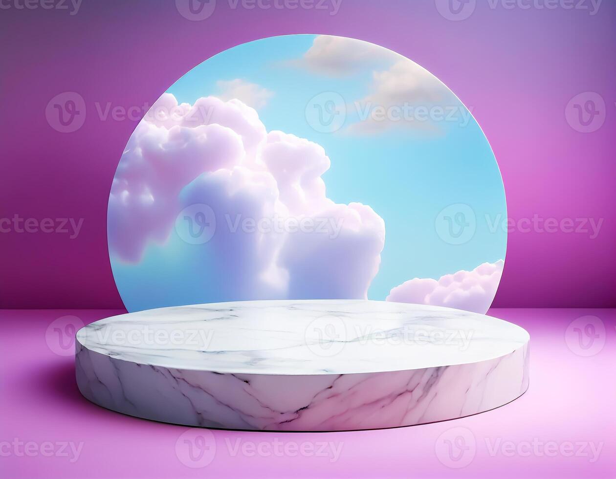 Abstract 3d podium for product presentation with geometric shapes, Empty round podium,Platforms ...