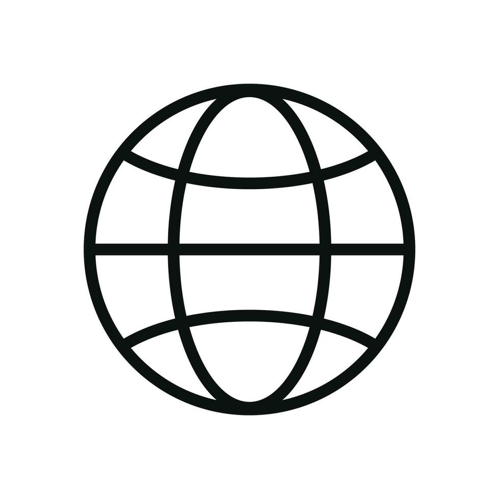 Globe, world, earth icon isolated on white background 23754023 Vector ...