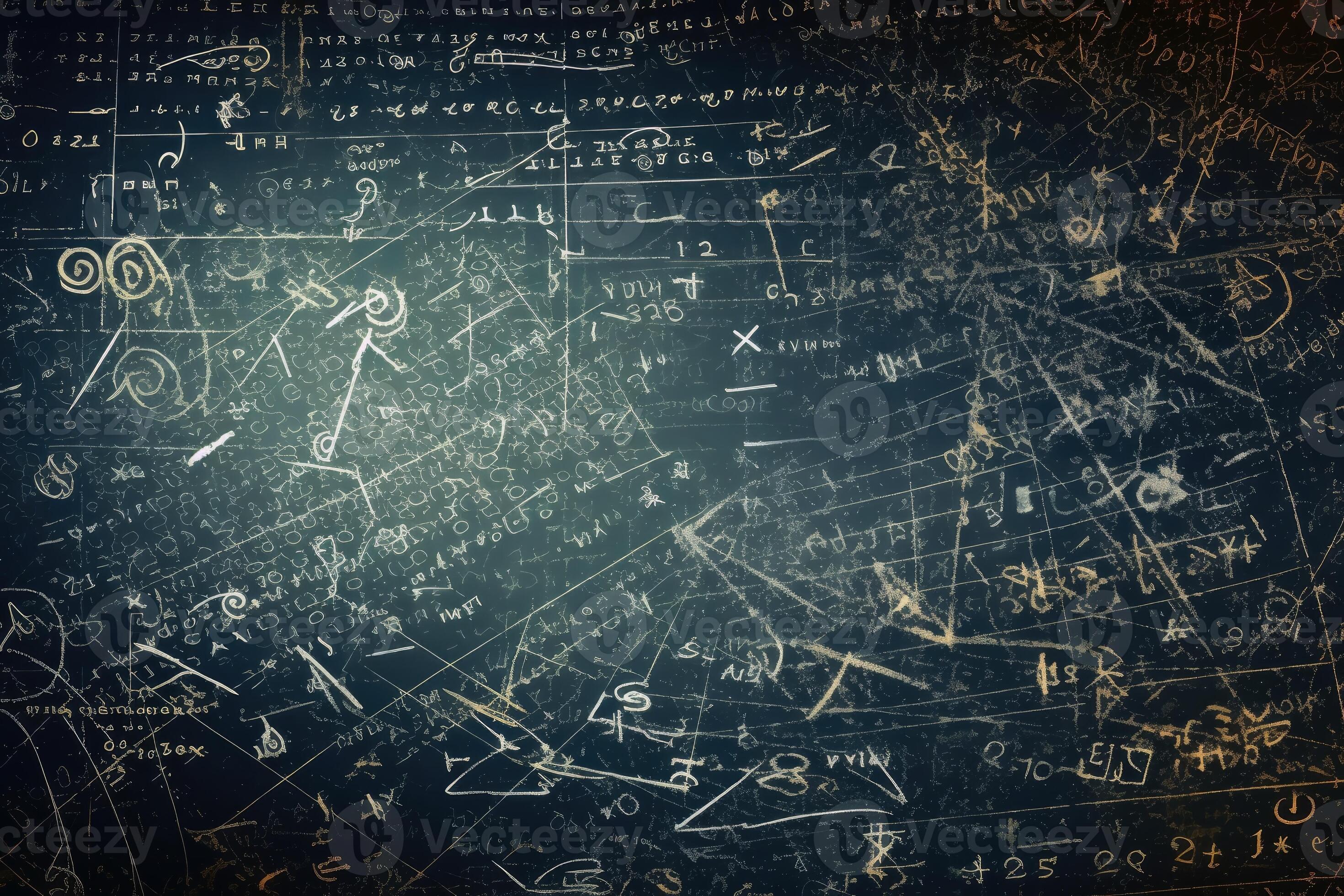 Mathematics background with lots of numbers and symbols created with ...