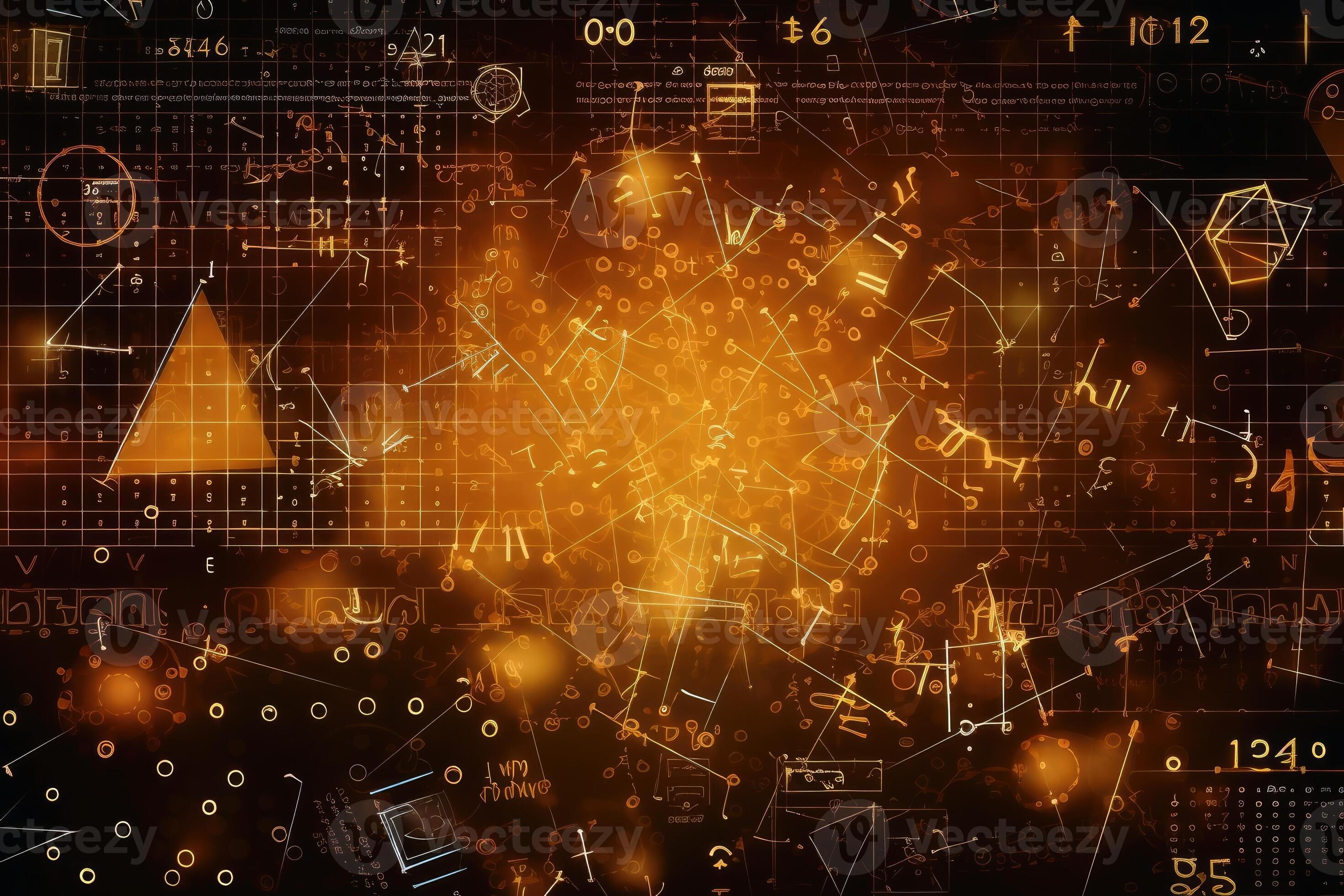 Mathematics background with lots of numbers and symbols created with ...