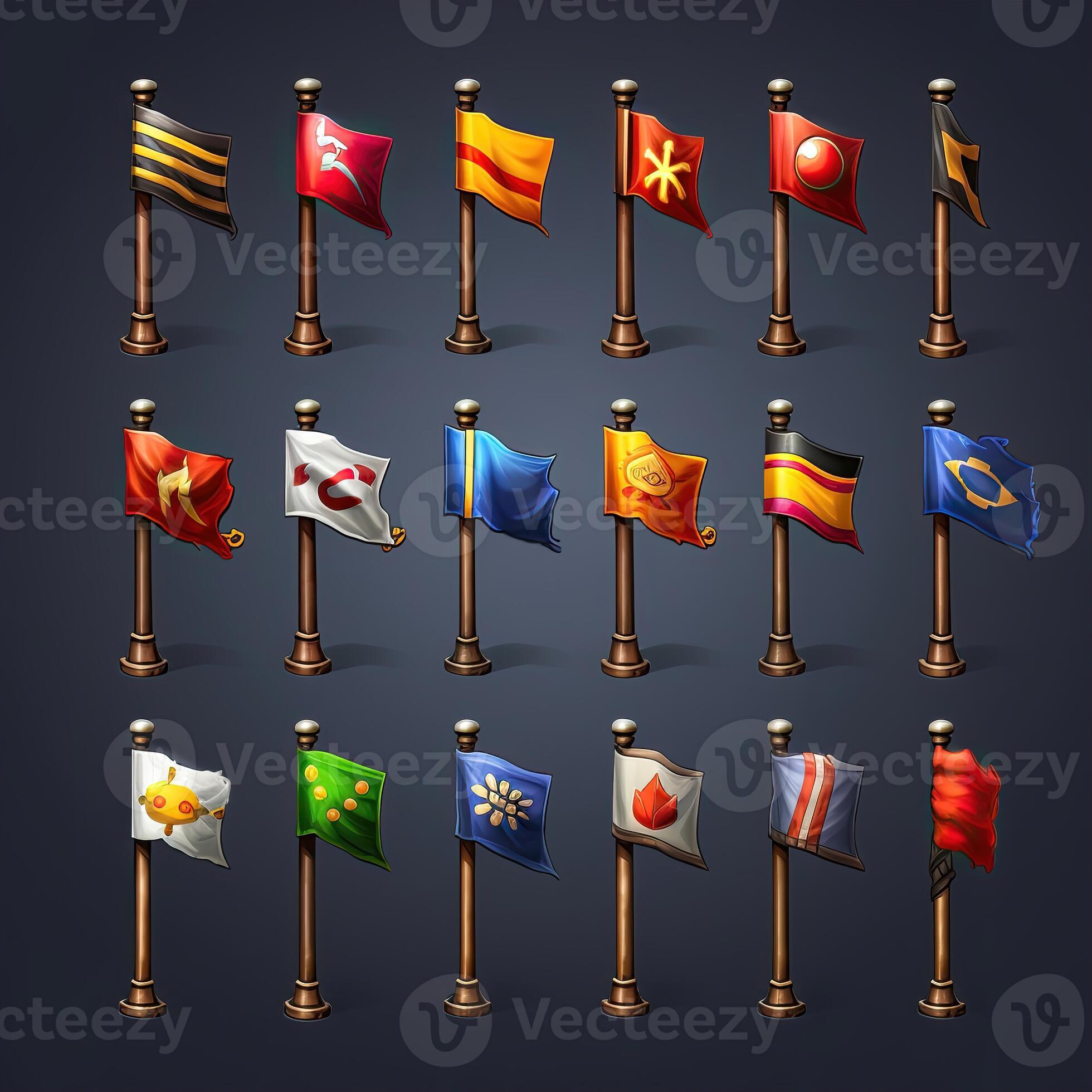 object flag pole game 23774023 Stock Photo at Vecteezy