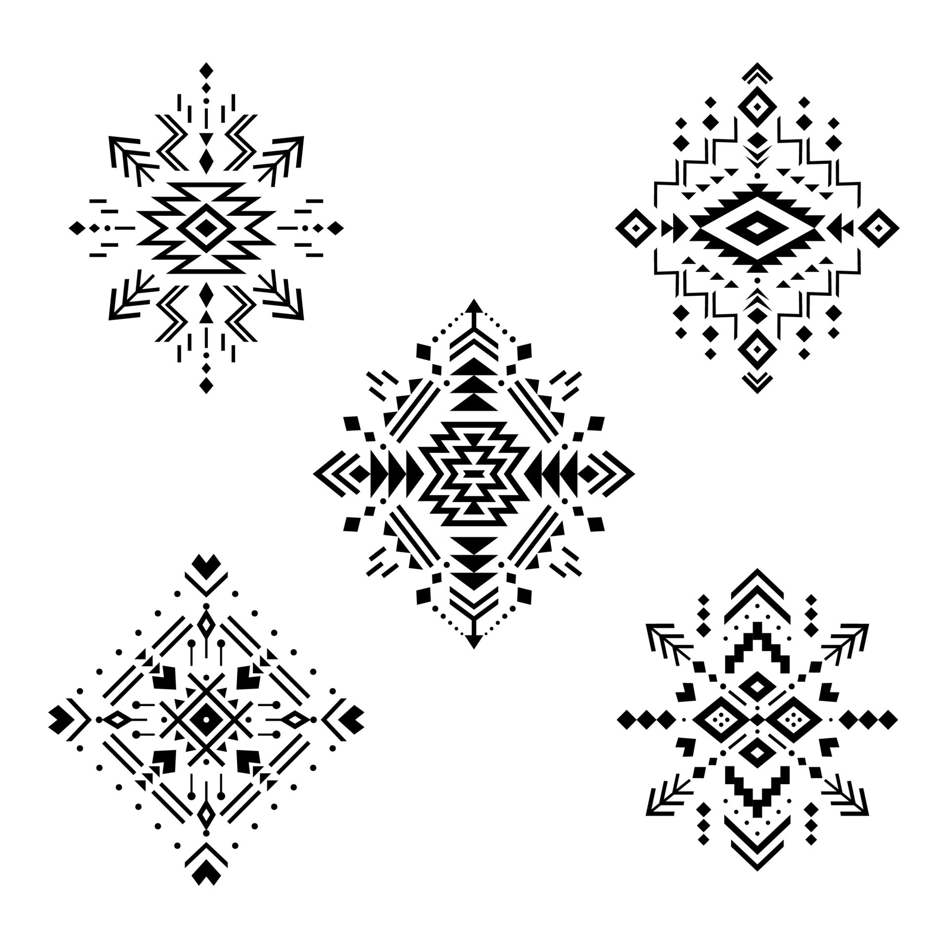 Aztec vector elements. 23782813 Vector Art at Vecteezy