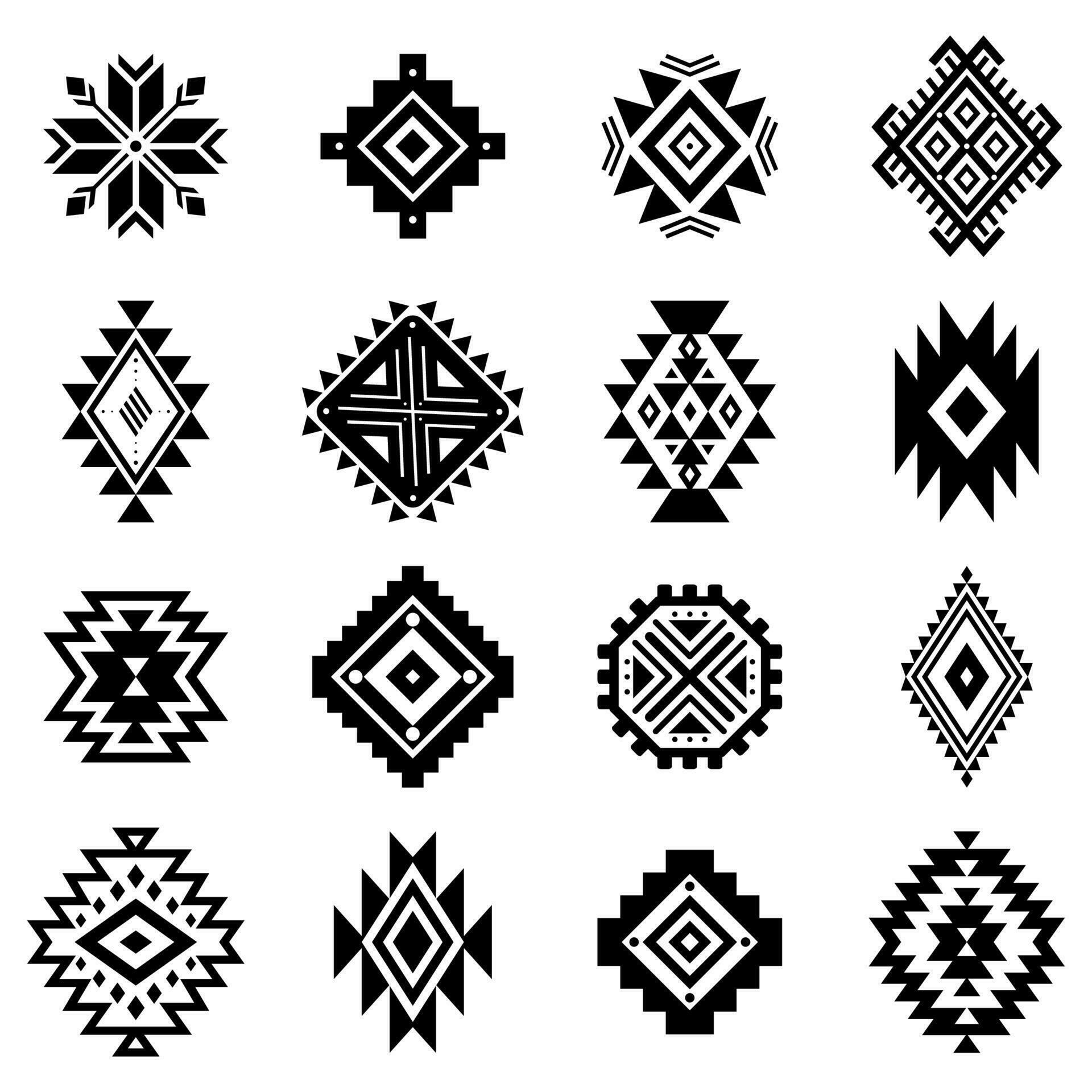 Aztec vector elements. 23782819 Vector Art at Vecteezy
