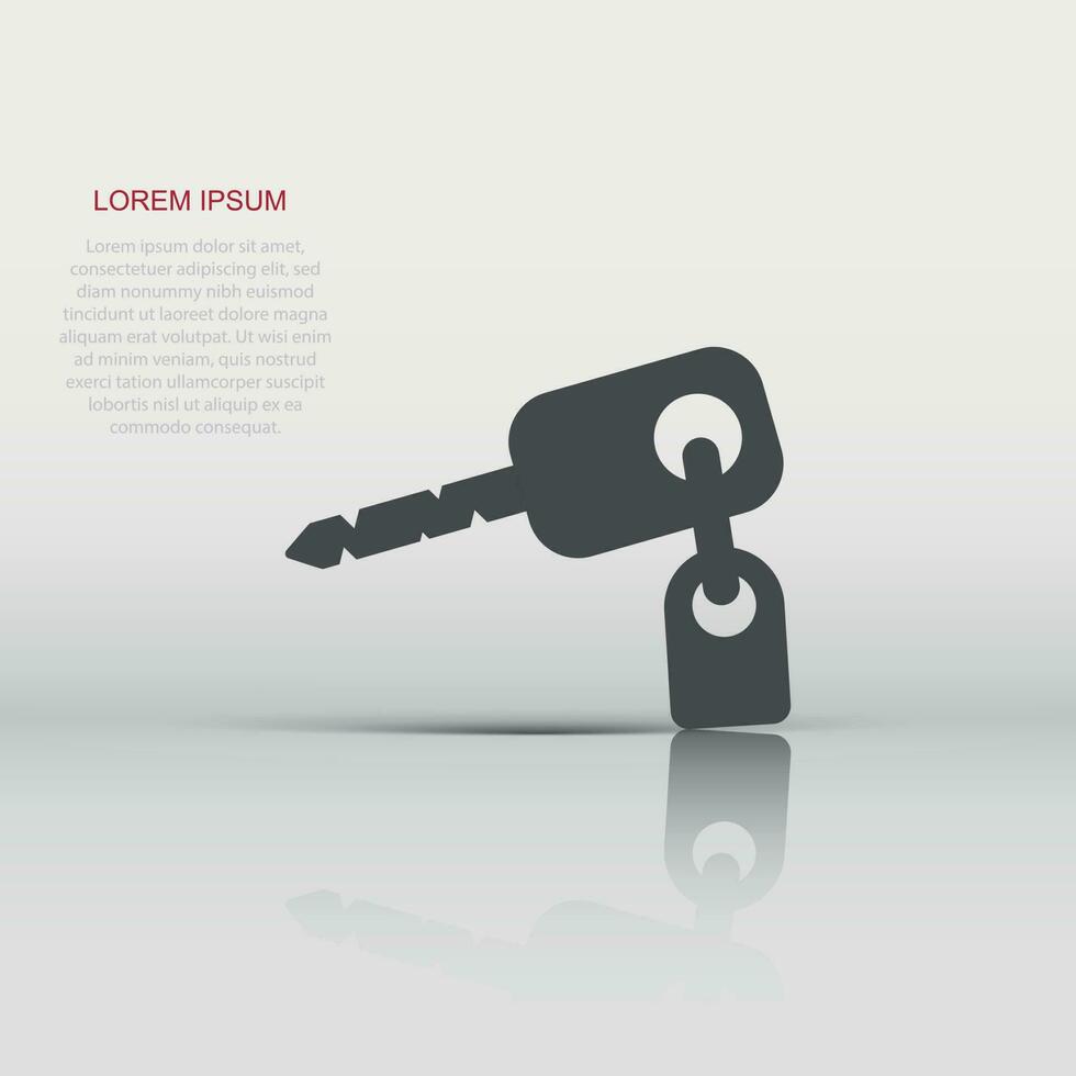 Vector Key Icon In Flat Style Secret Keyword Sign Illustration Pictogram Key Business Concept