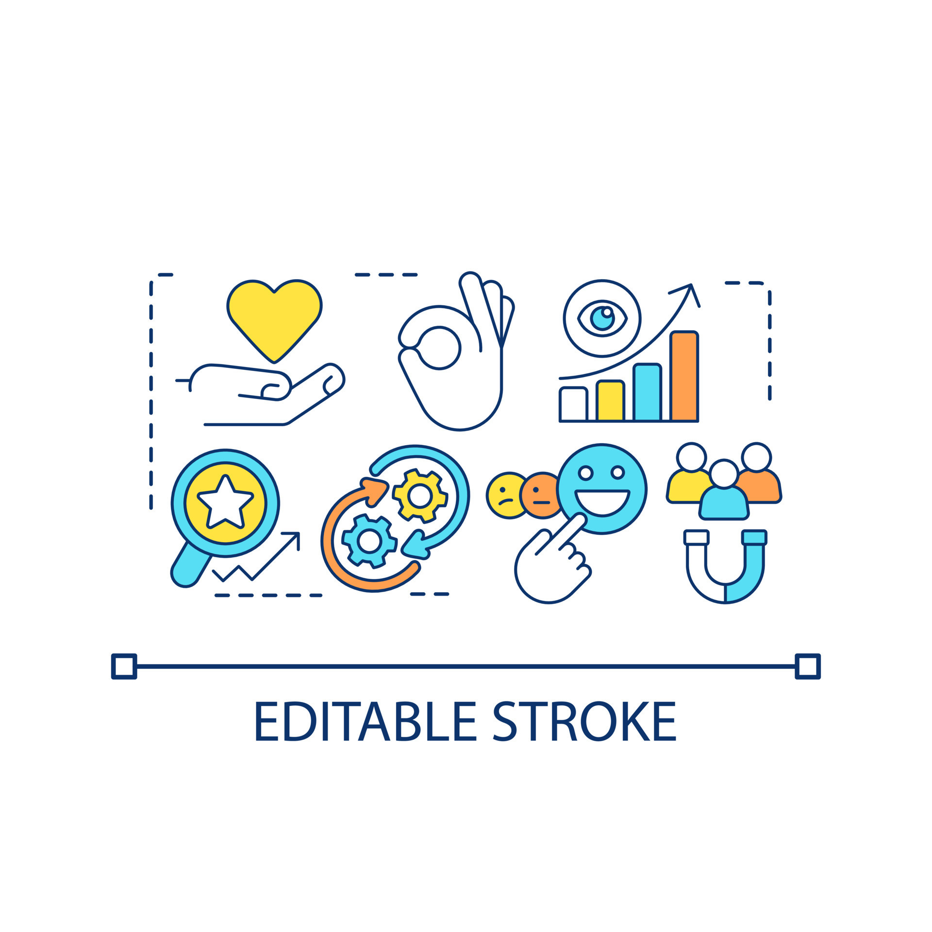 Improve User Experience Concept Icon Positive Reaction Boost Interaction Social Media