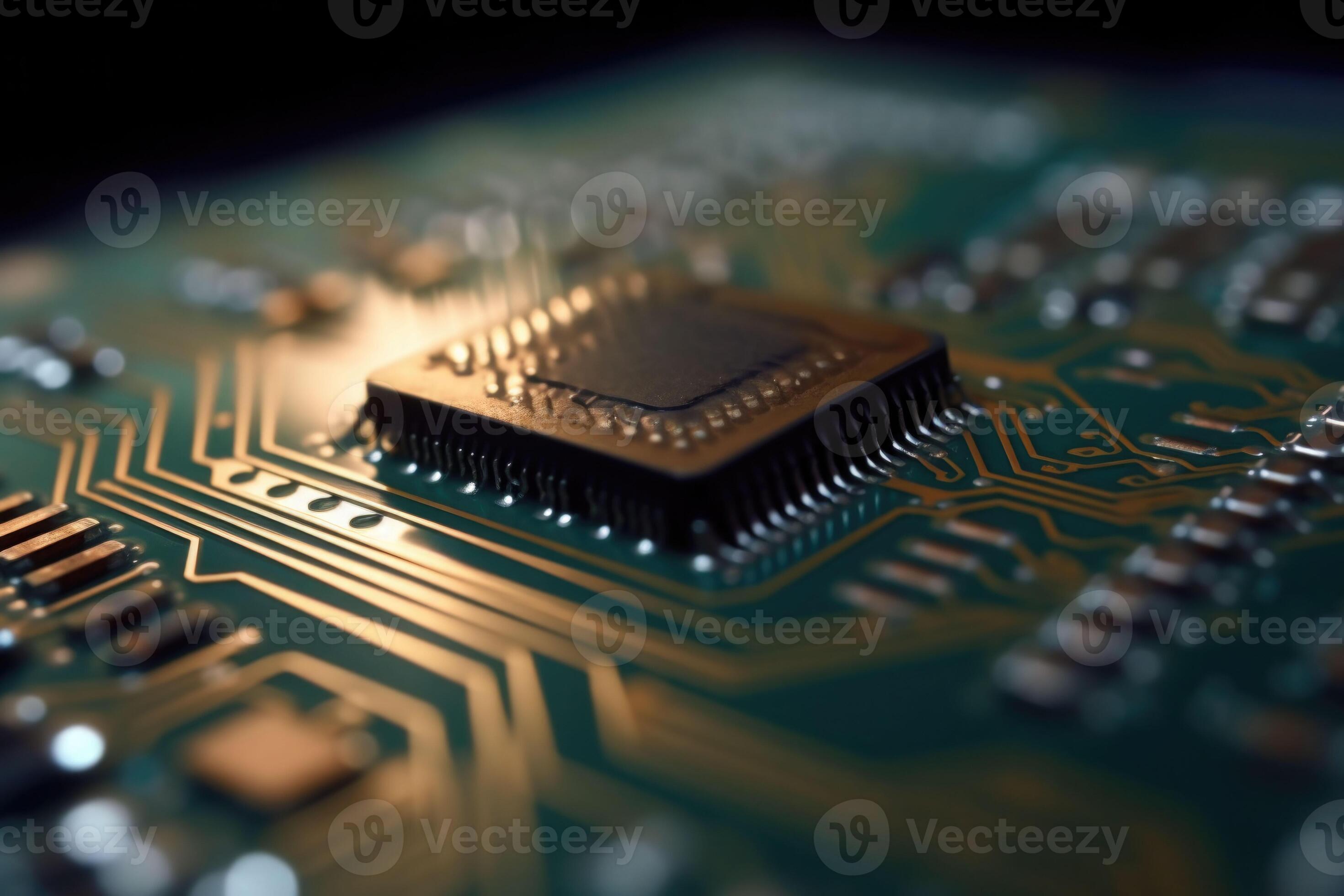 Circuit board. Central Computer Processors CPU concept. Motherboard ...