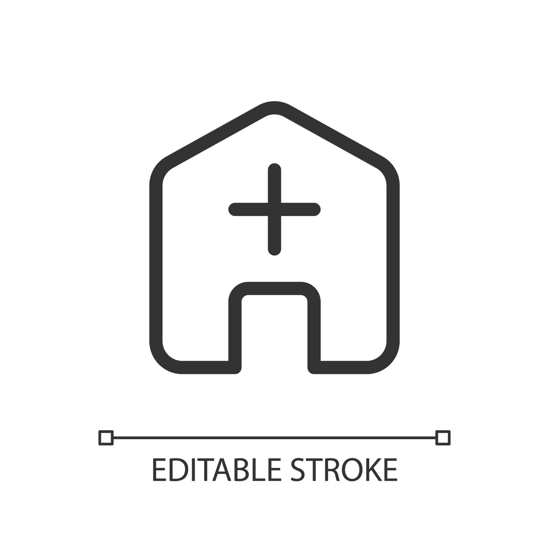 añadir habla a píxel Perfecto lineal ui icono. entrega servicio. correo recipiente información ...