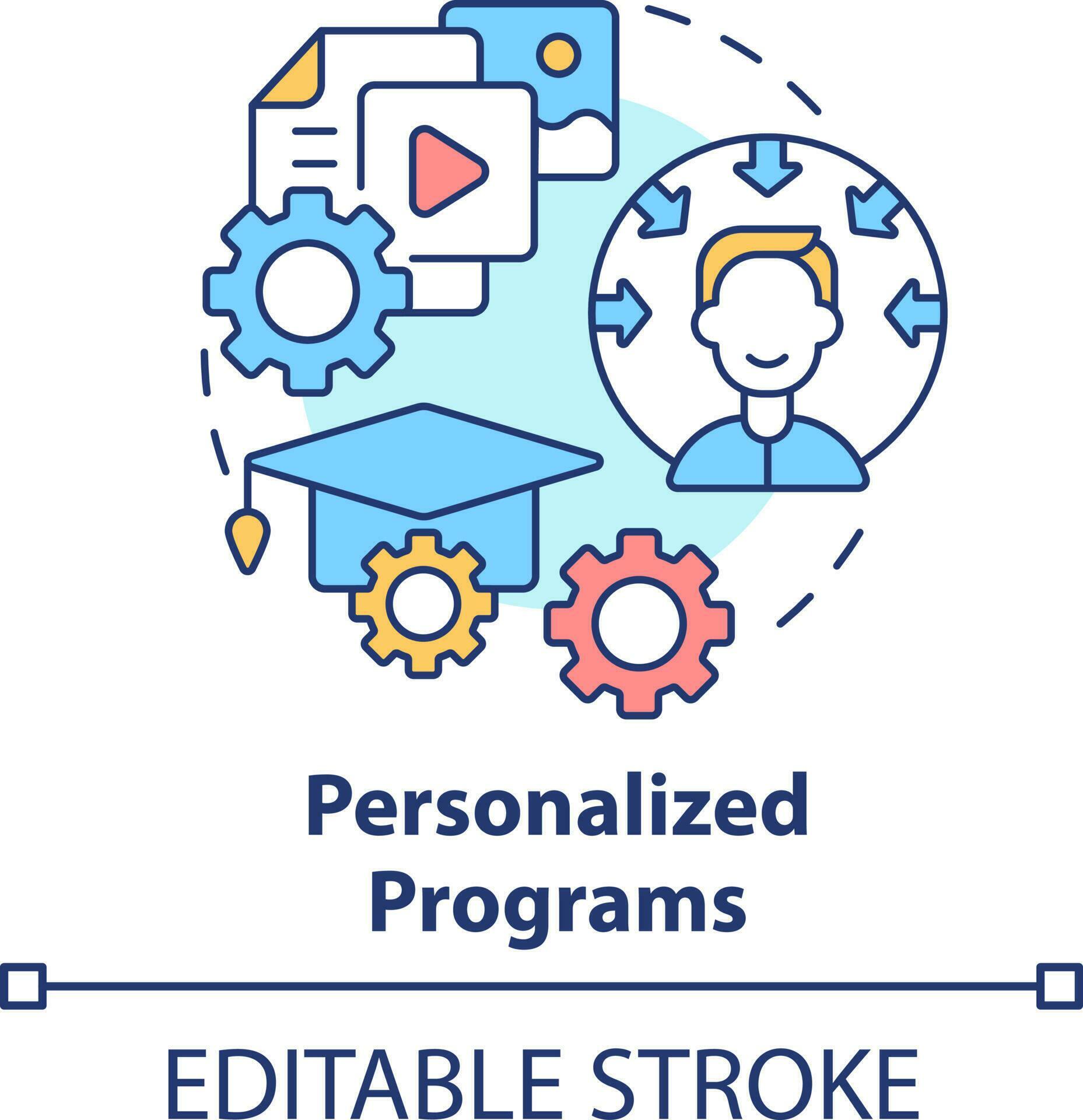 Personalized programs concept icon. Microlearning practice abstract ...