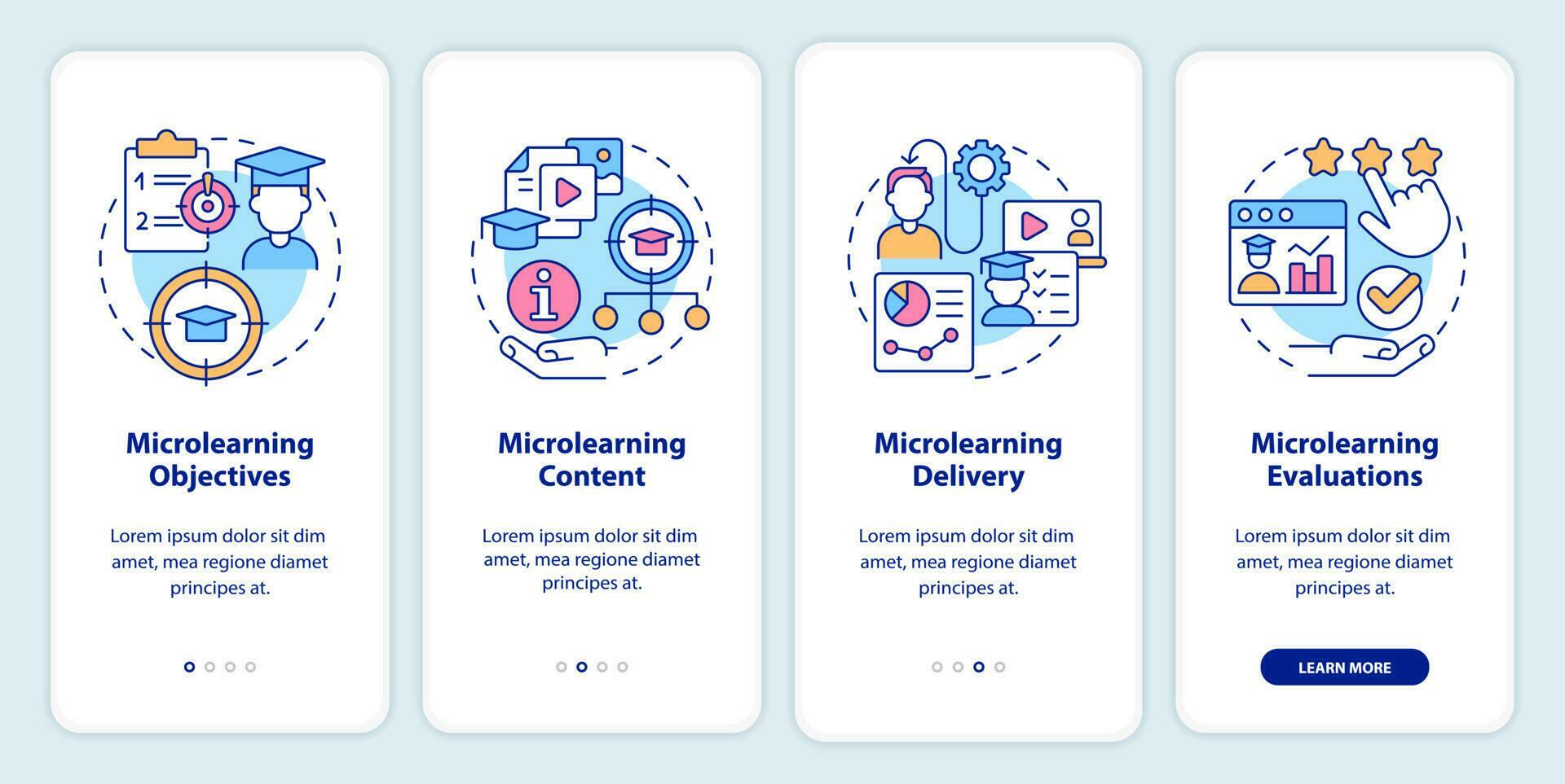 Elements Of Microlearning Onboarding Mobile App Screen Content