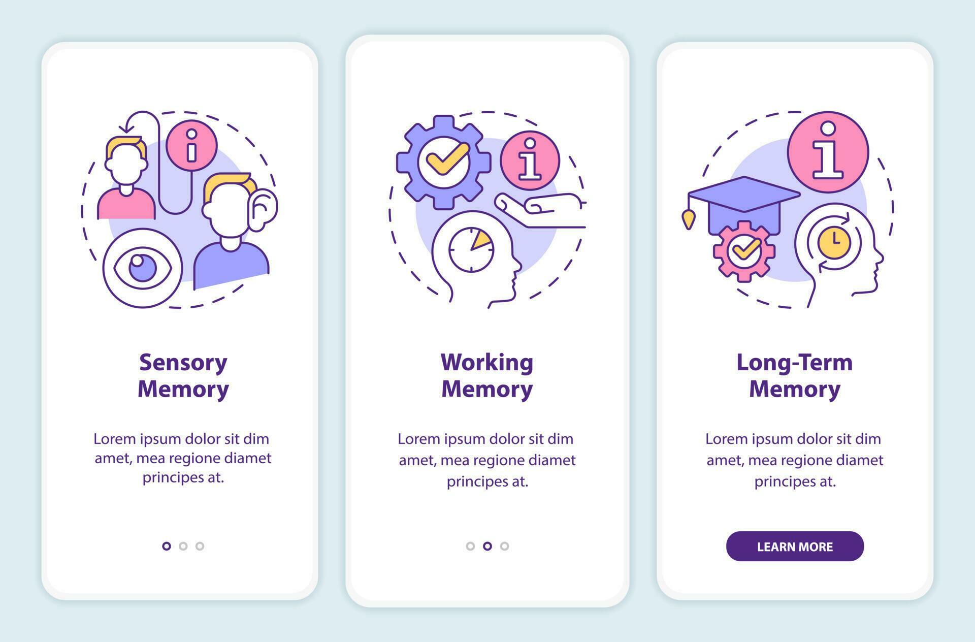 Steps Of Microlearning Onboarding Mobile App Screen Memory Walkthrough