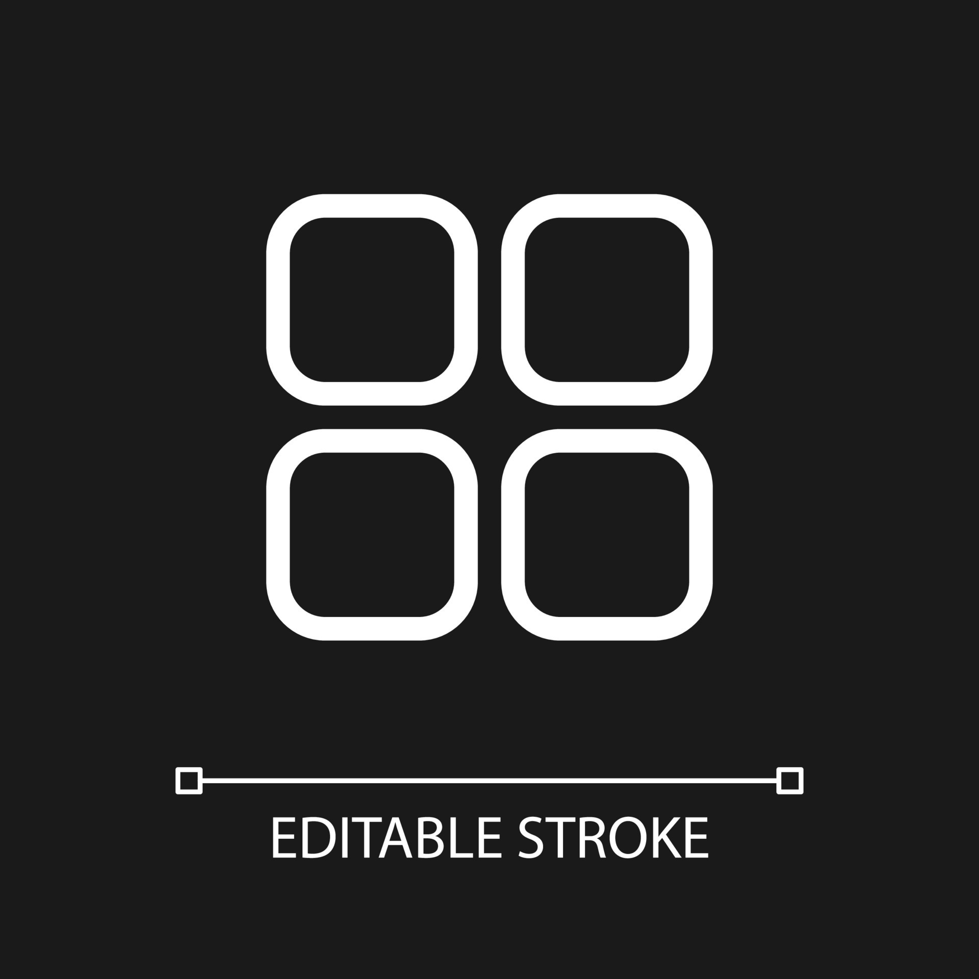 App Menu Pixel Perfect White Linear Ui Icon For Dark Theme Interactive Element Of Screen