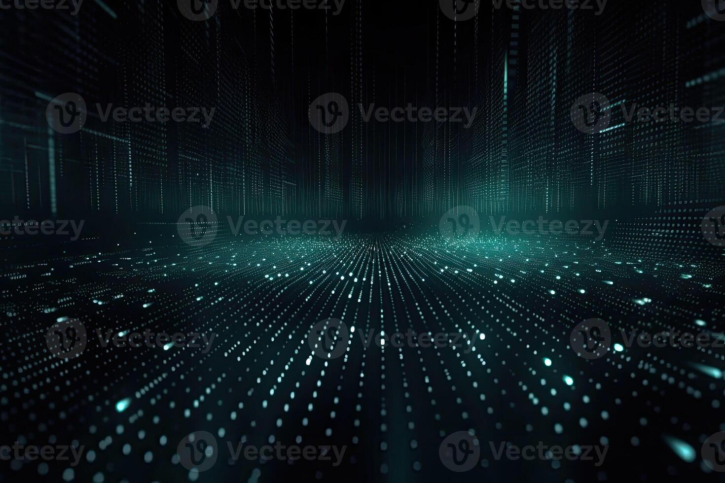 Sci Fi Background Of Glowing Particles With Depth Of Field Network Connection 23788217 Stock