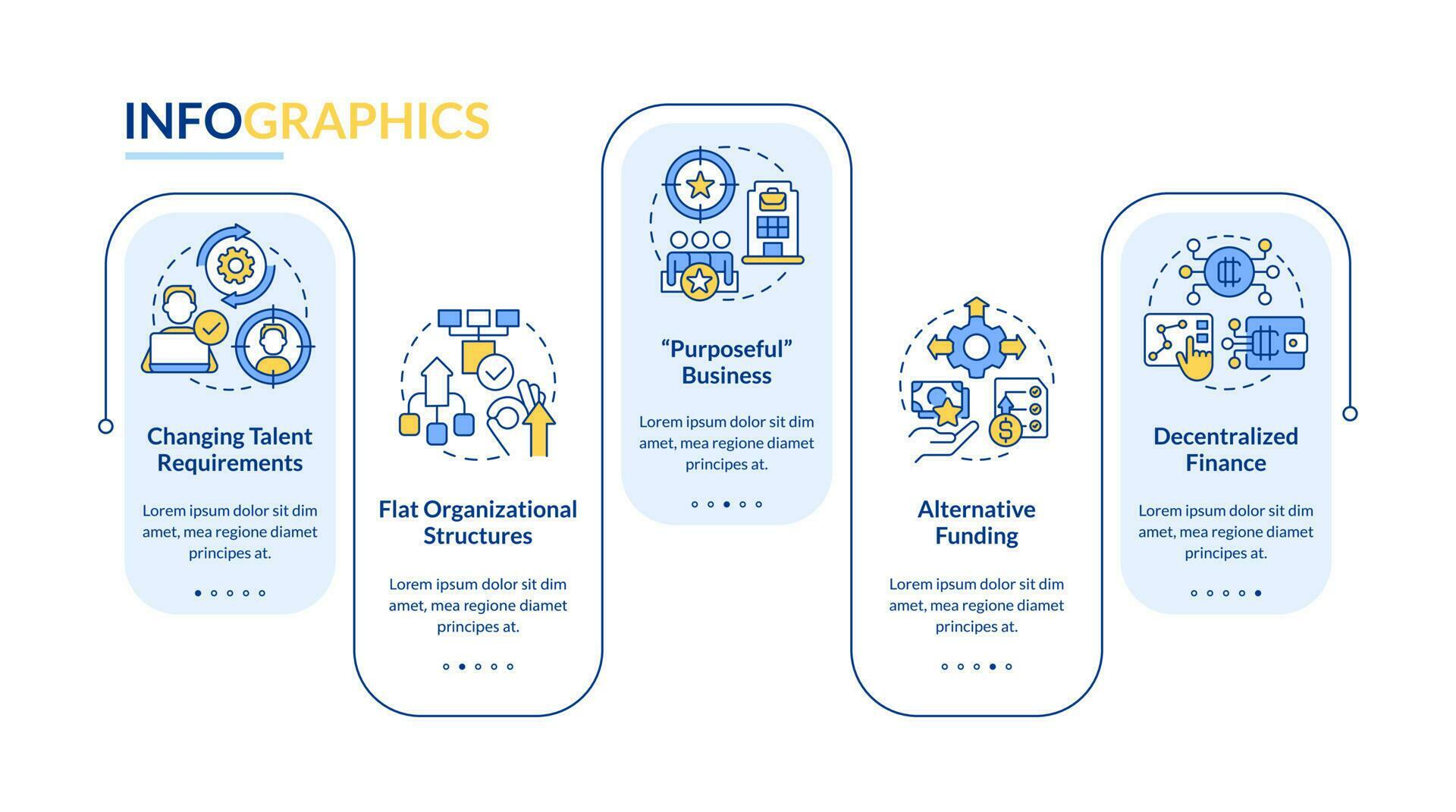 Punditized business trends blue rectangle infographic template. Data ...
