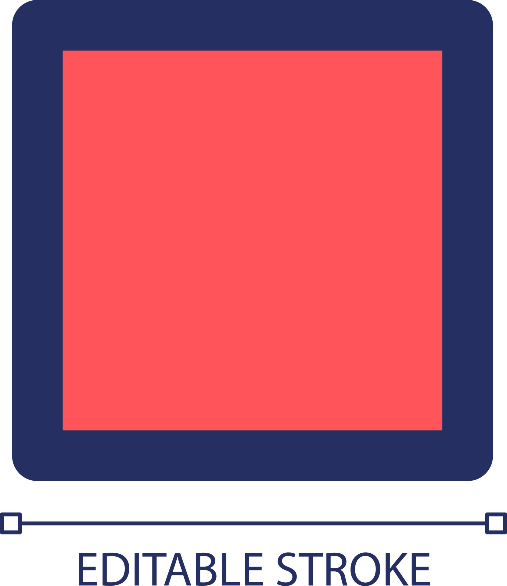 Stop Button Red Rgb Color Ui Icon Pause Playing Multimedia Player Control Simple Line Element