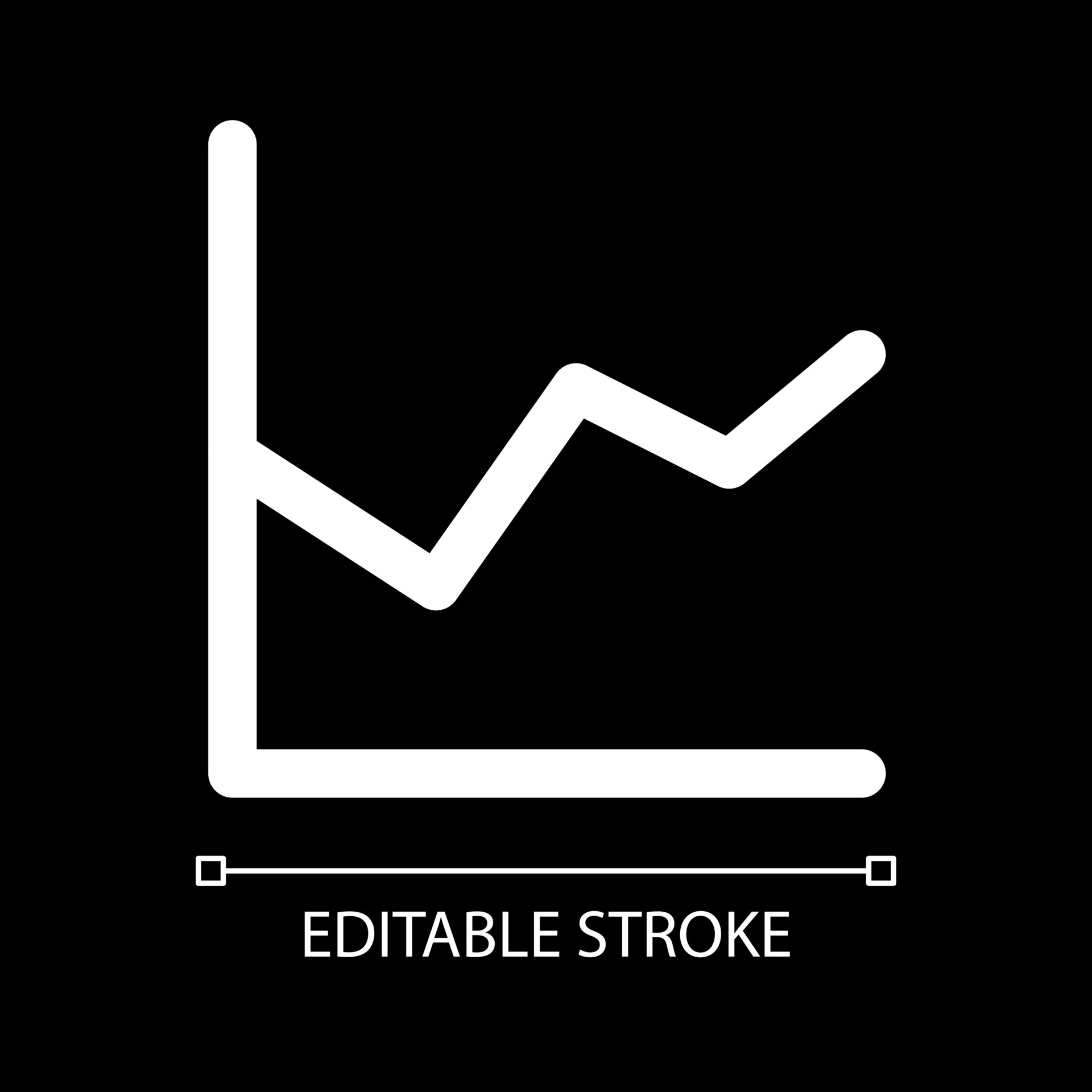 Diagram White Linear Ui Icon For Dark Theme Visual Presentation Of Data Analysis Vector Line