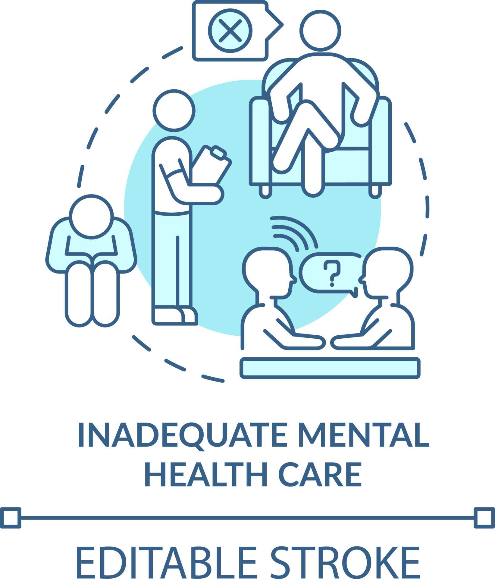 Inadequate mental health care turquoise concept icon. LGBTQI risk ... Inadequate mental health care turquoise concept icon. LGBTQI risk ...
