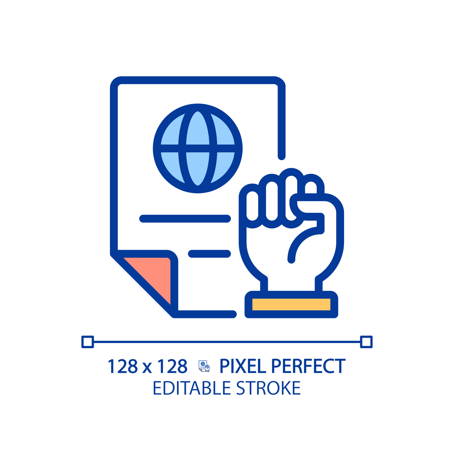 Rights protecting law pixel perfect RGB color icon. International ... Rights protecting law pixel perfect RGB color icon. International ...