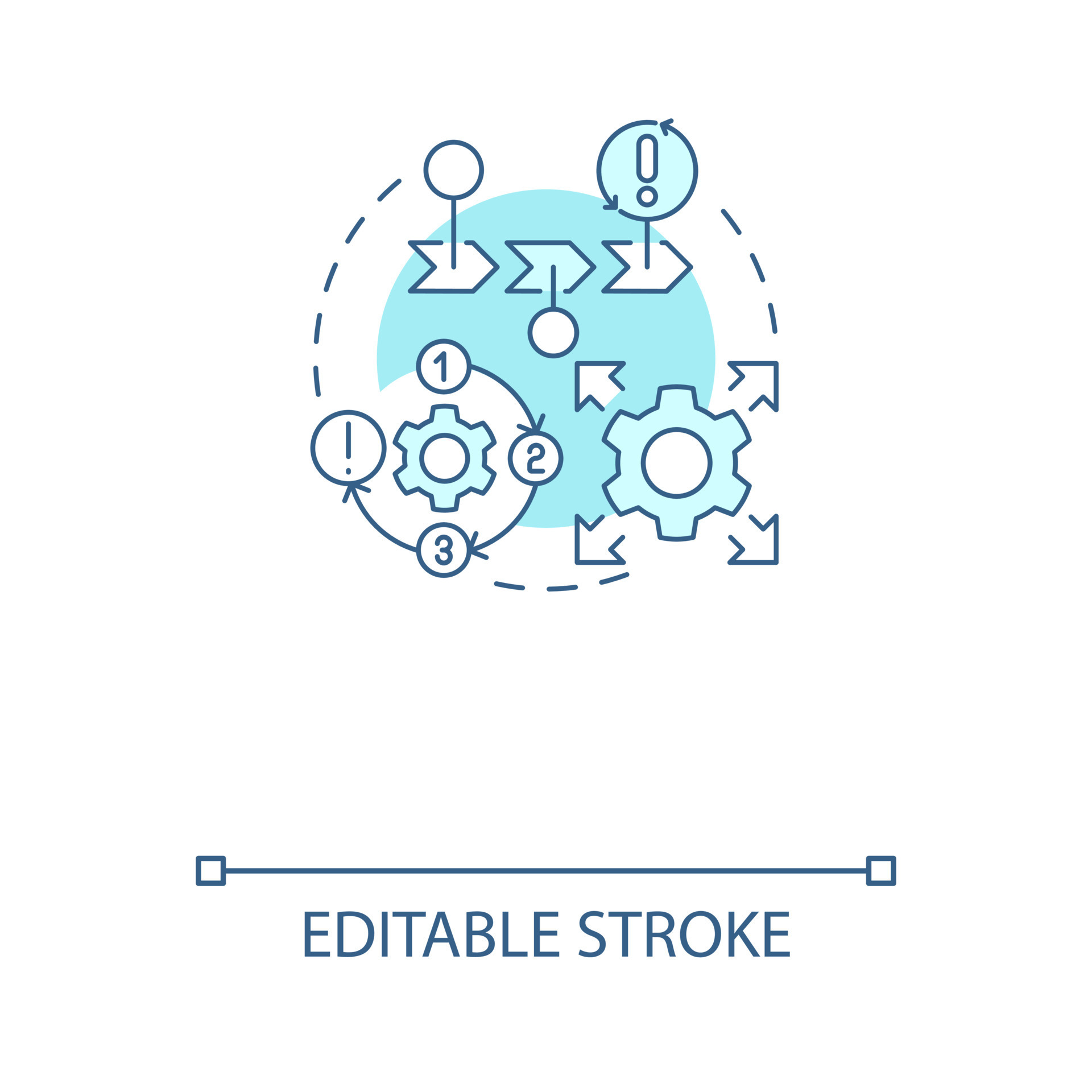 Inability to standardize process turquoise concept icon. Inefficient ... Inability to standardize process turquoise concept icon. Inefficient ...