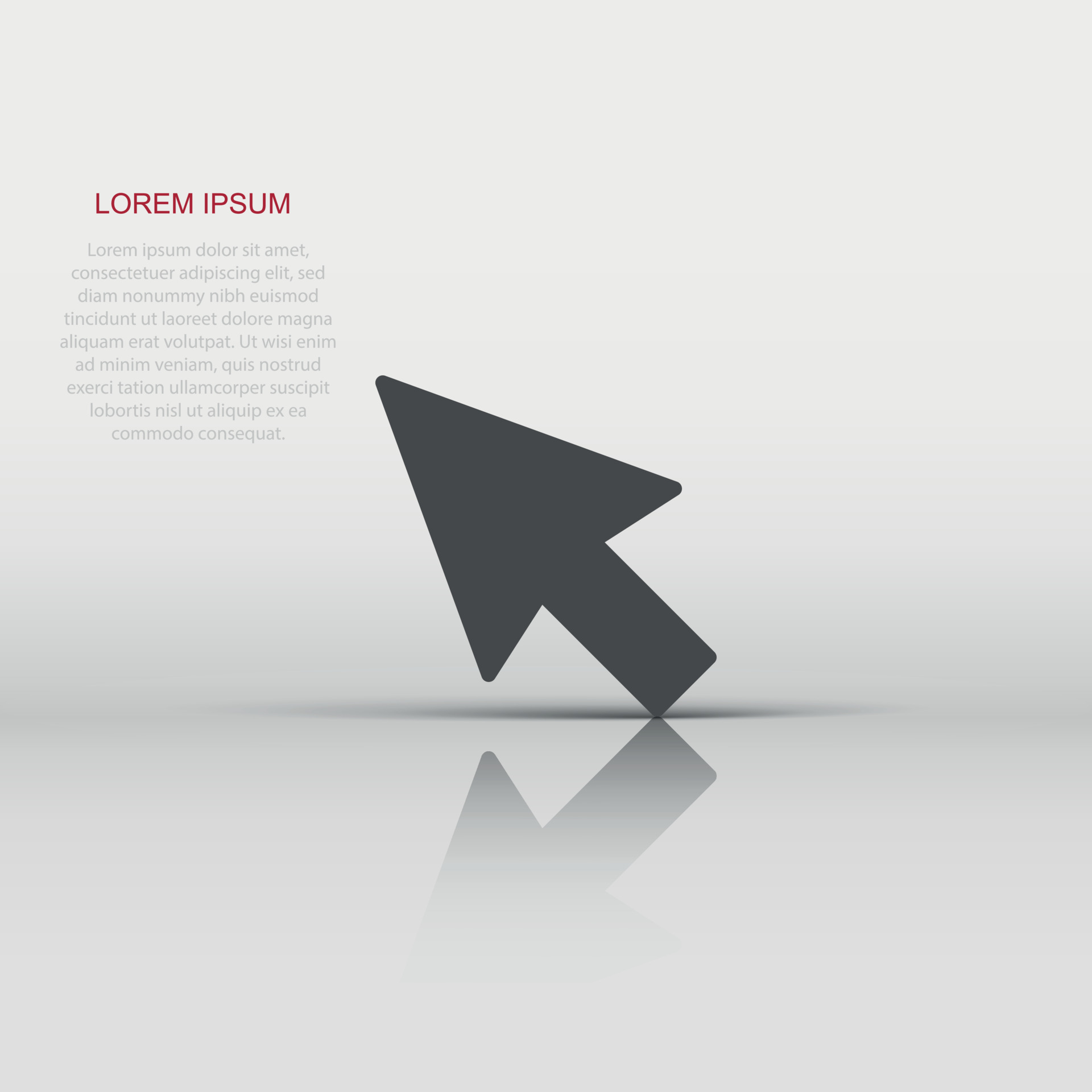 Computer Mouse Cursor Icon In Flat Style Arrow Cursor Vector
