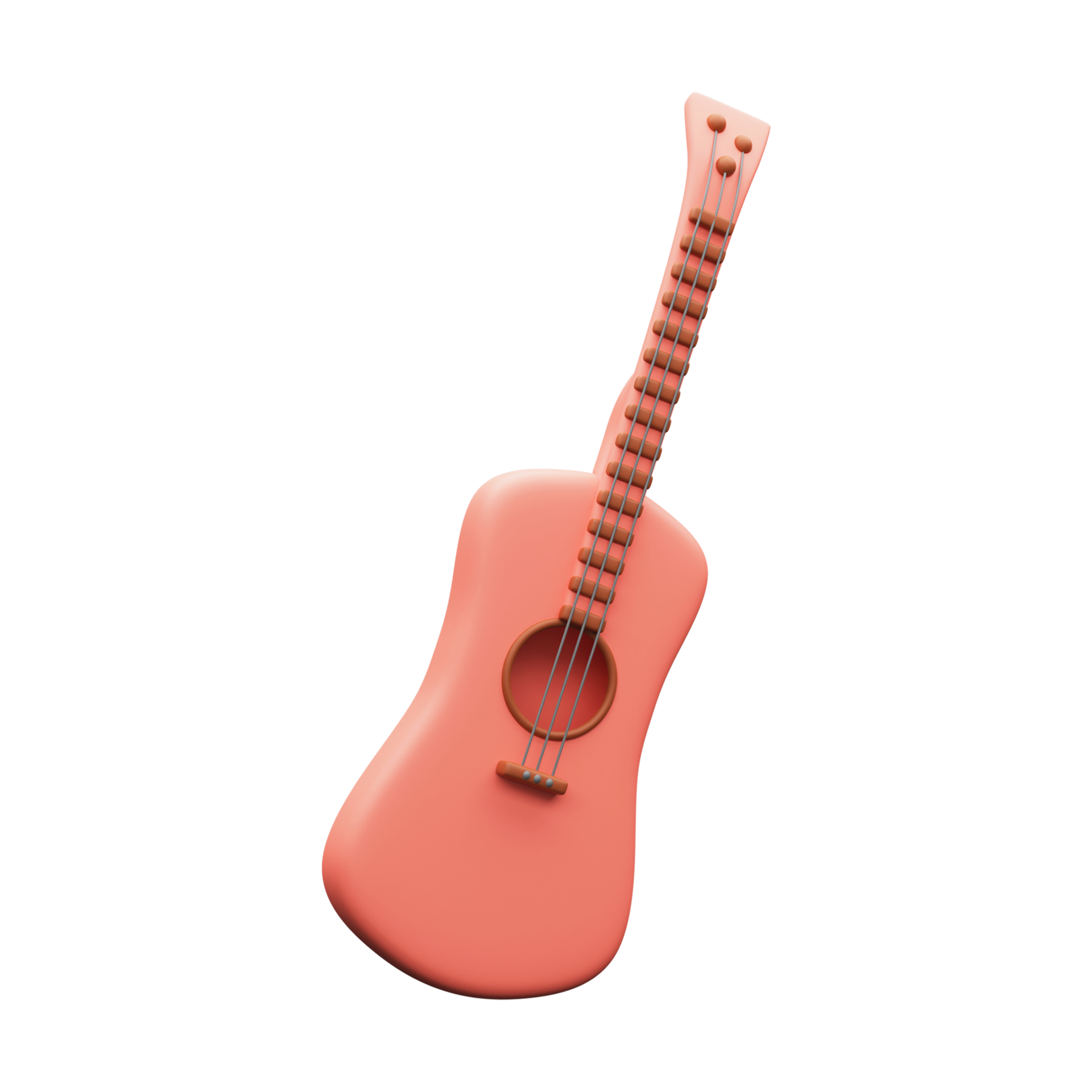 Isolated 3d Rendering Red Guitar 23790764 Png
