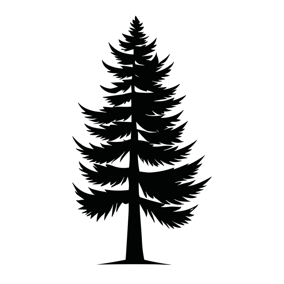 Pine Tree Clip Art Black And White Png