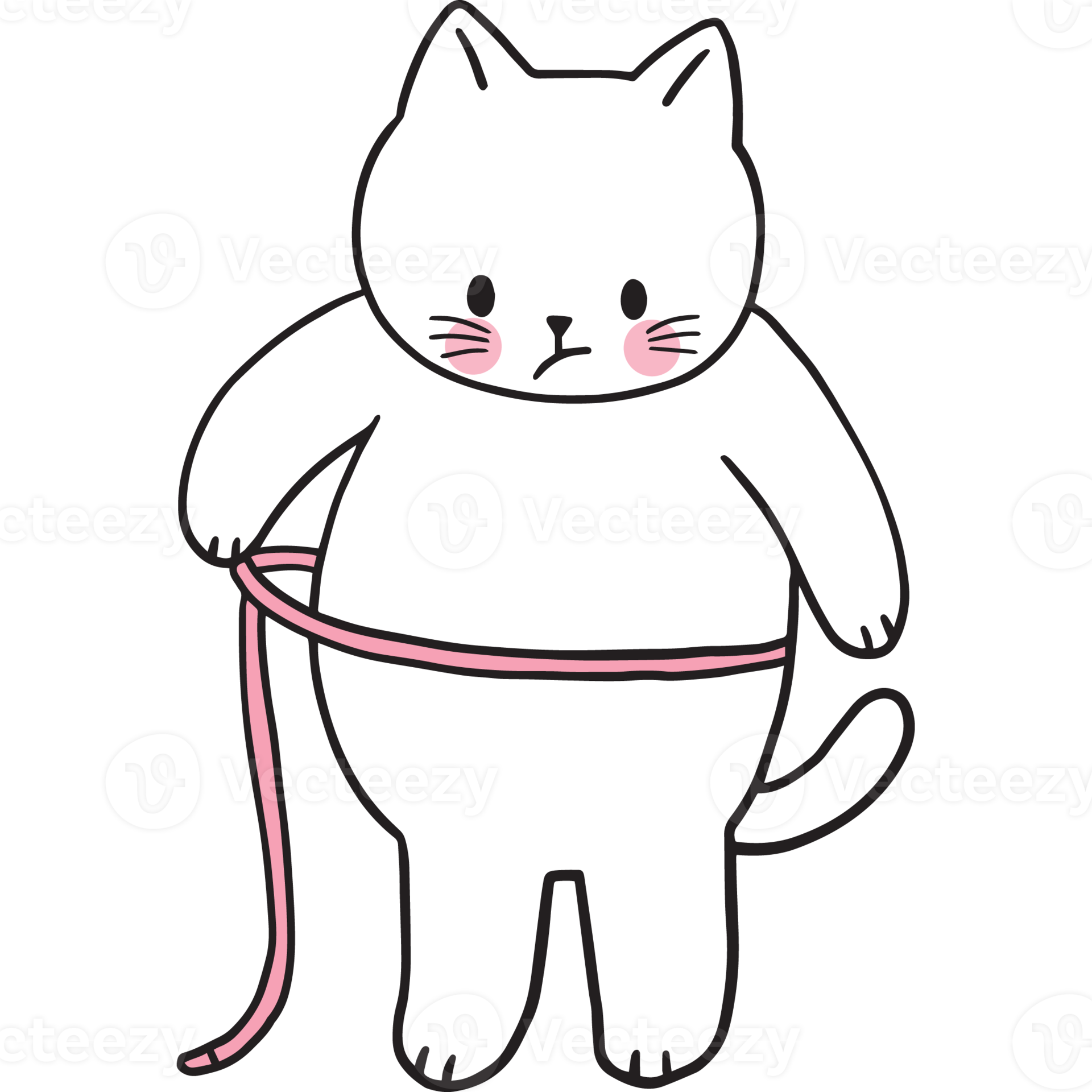 Cartoon cute funny cat clipart. 23791668 PNG