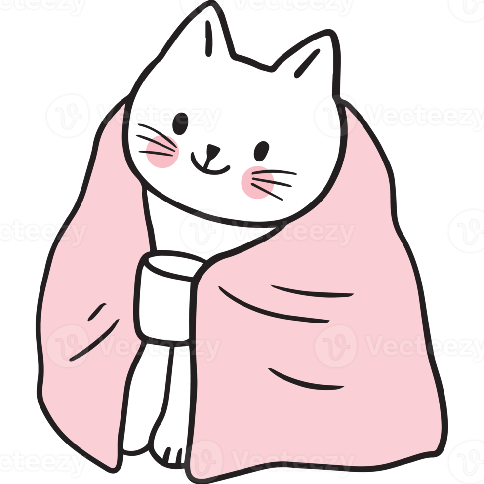Cartoon cute funny cat clipart. 23791675 PNG