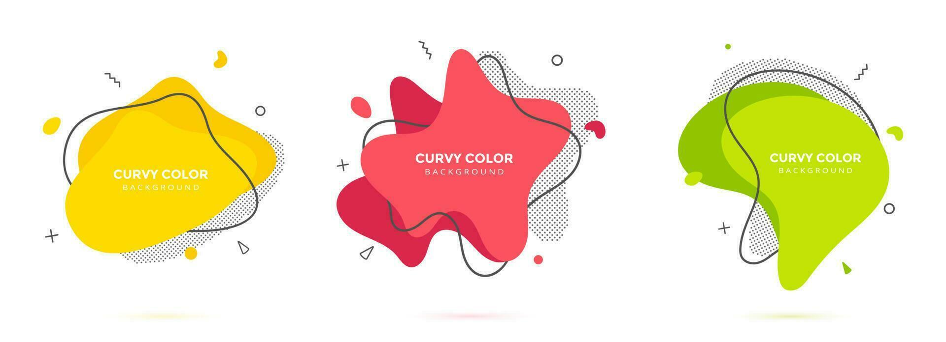 Modern liquid irregular amoeba blob shape abstract elements graphic flat style design fluid ...