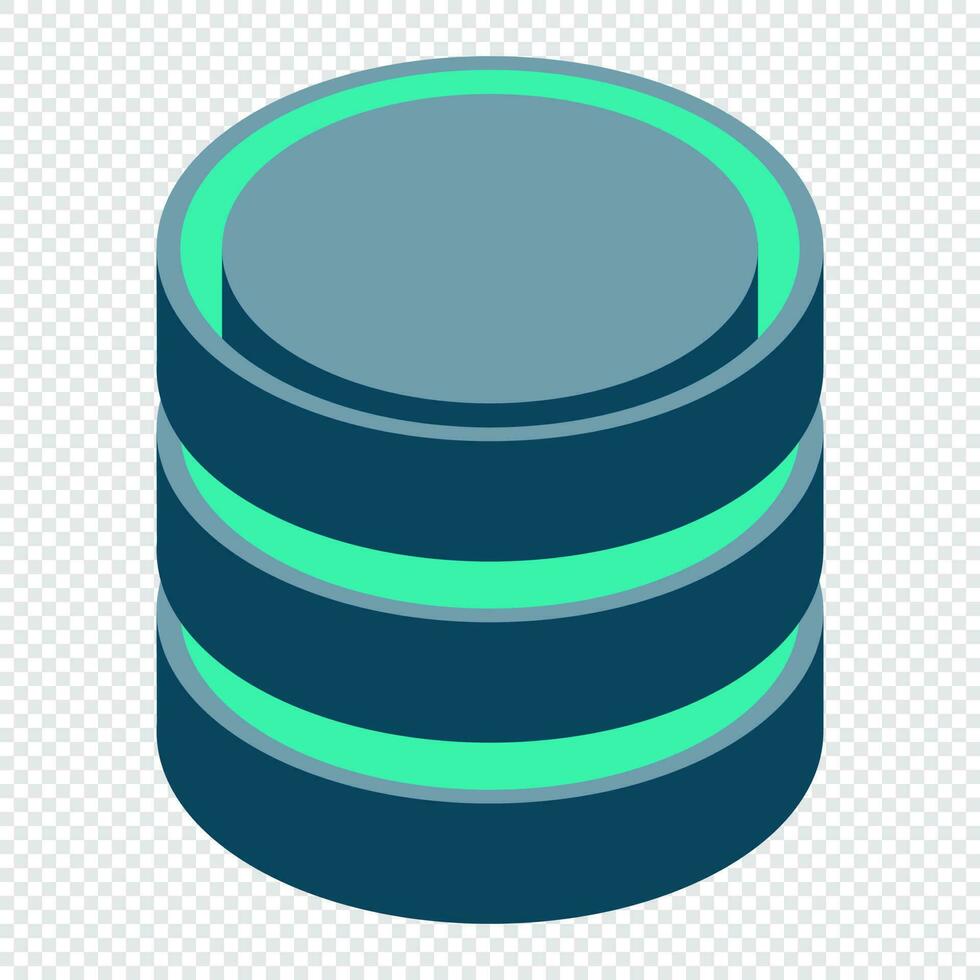 Isometric Cloud Database Cloud Computing And File Cloud Storage