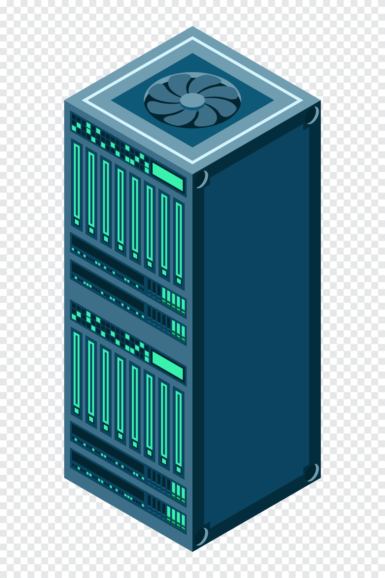 Isometric Server Network Server Room 3d Computer Equipment Storage Database Isometric