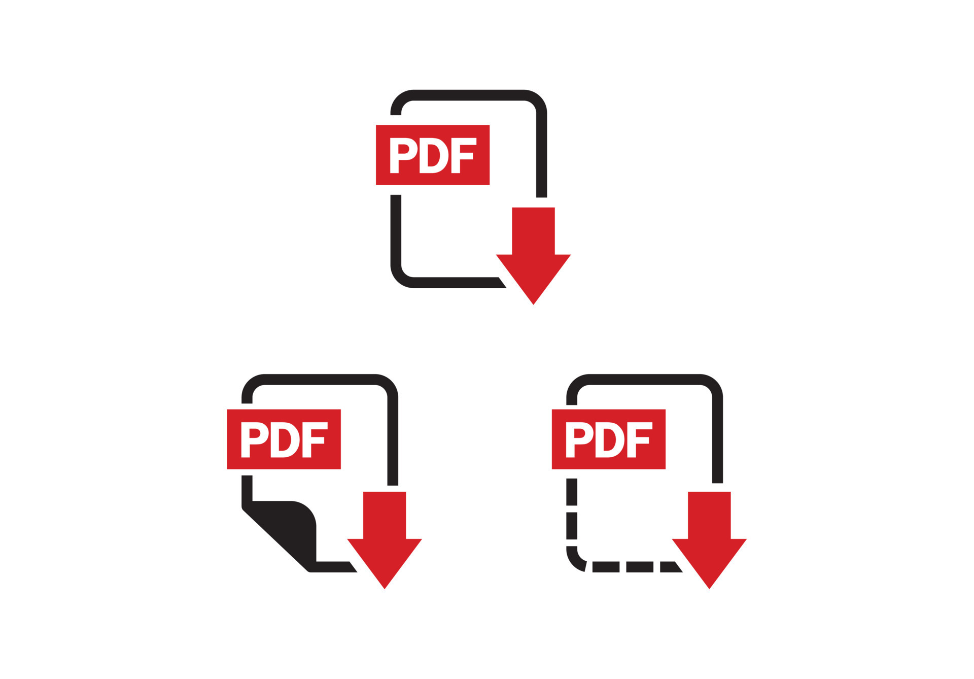 Pdf file download icon vector illustration on background 23794401 ...