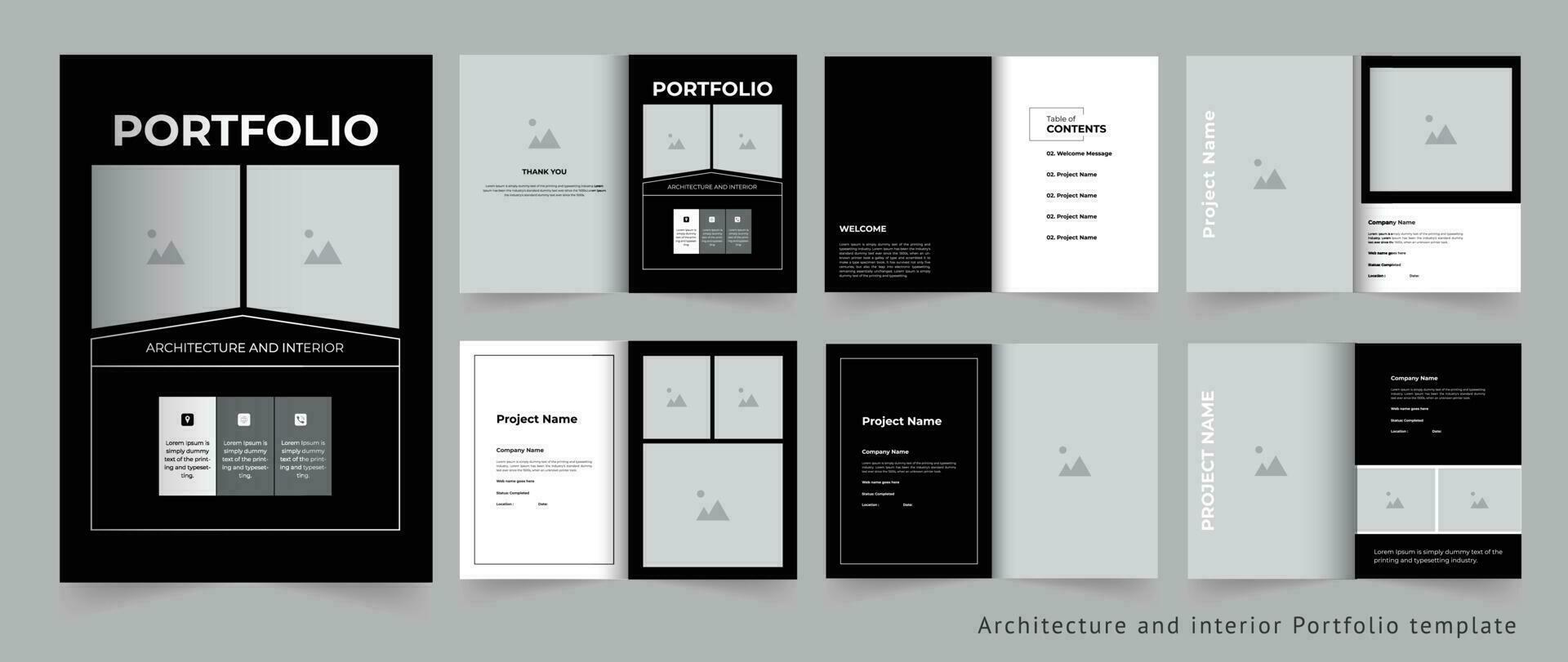 Architecture portfolio layout design or interior design portfolio ...