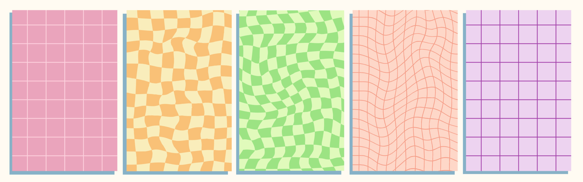 Retro 1970s backgrounds, trendy prints, old style groovy backdrops with ...