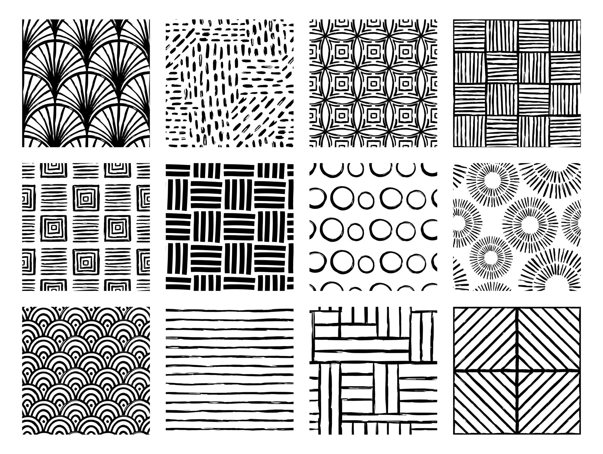 Set Of Aesthetic Contemporary Printable Seamless Pattern With Abstract
