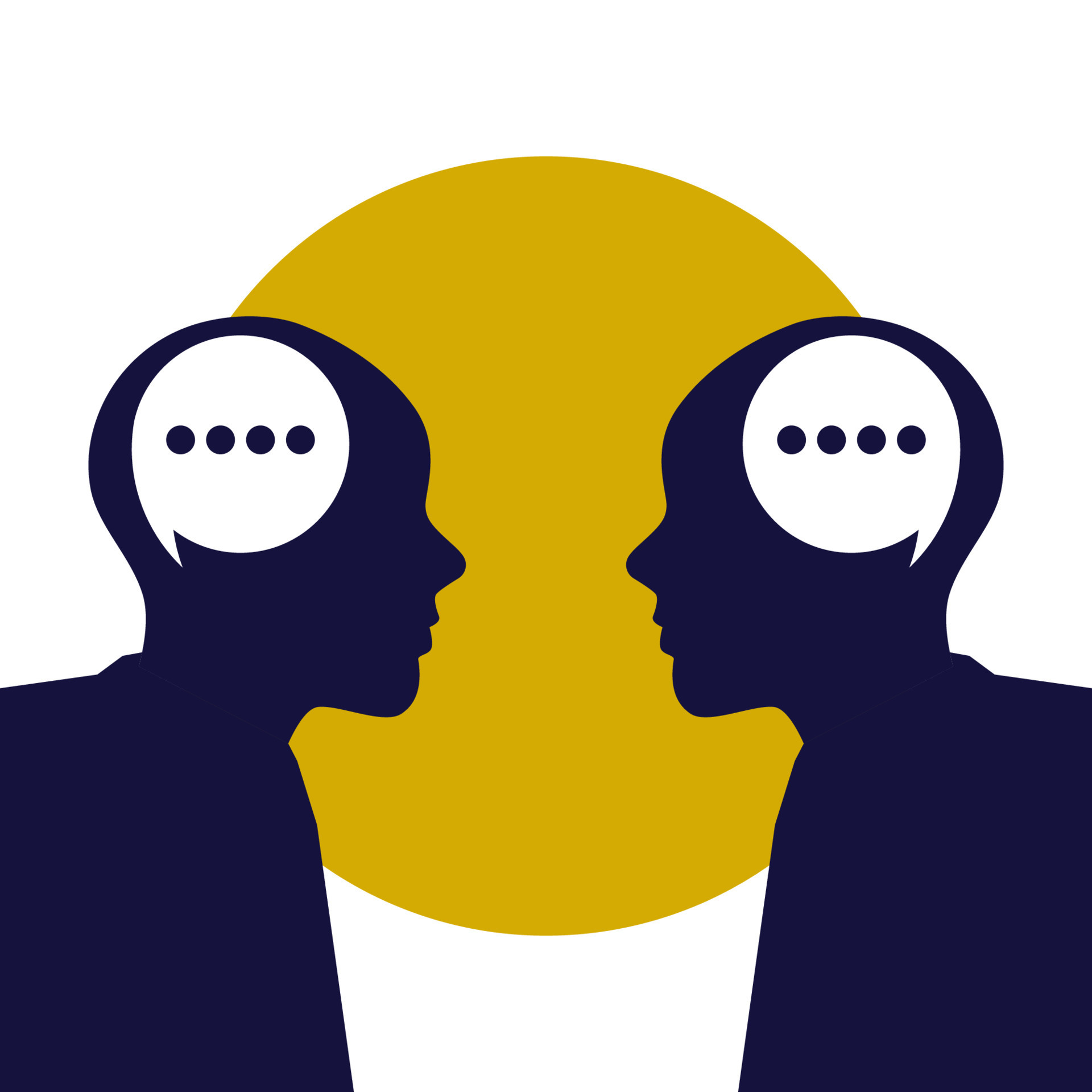 Head with speech bubble. Understand each other concept vector illustration 23800204 Vector Art ...