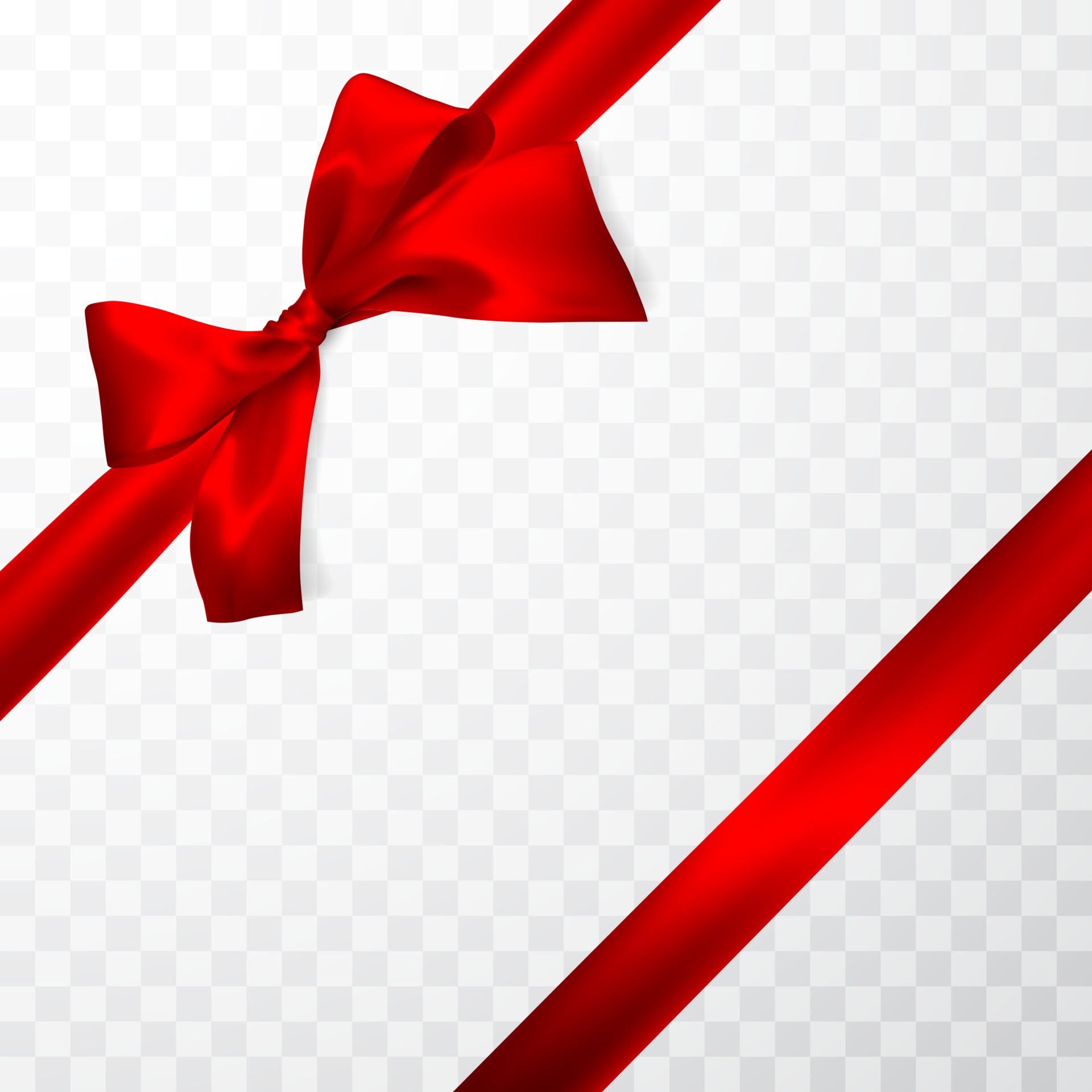 Realistic red bow with red ribbons isolated. Element for decoration ...