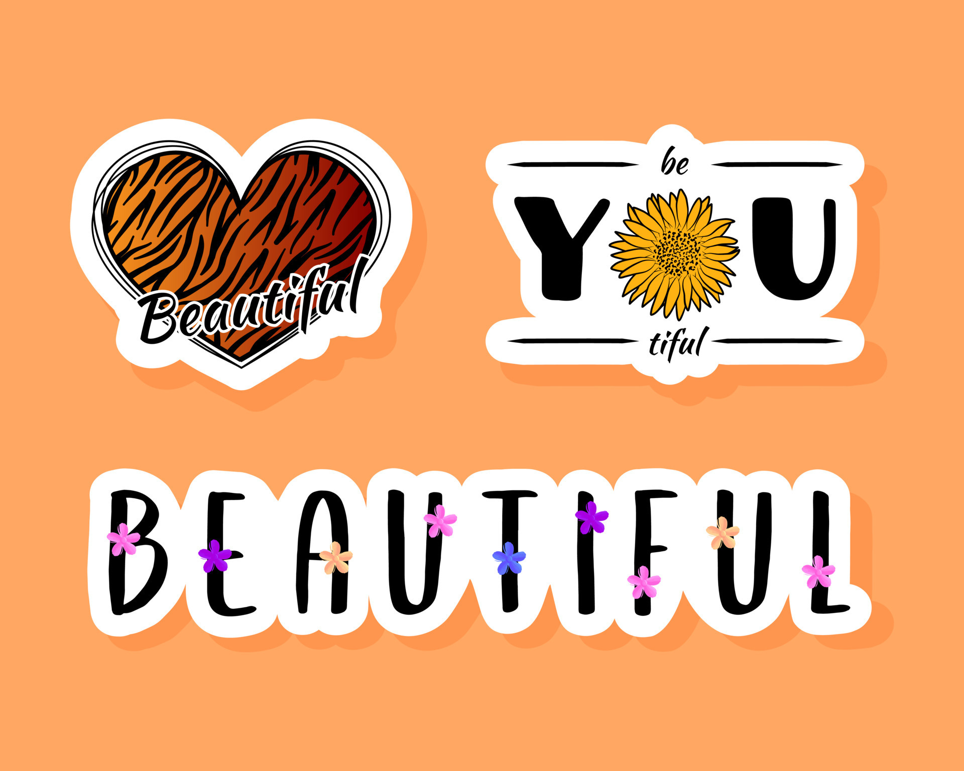 Beauty Sticker Set Cute Vector Notebook Label Clip Art Beautiful Word beauty-sticker-set-cute-vector-notebook-label-clip-art-beautiful-word