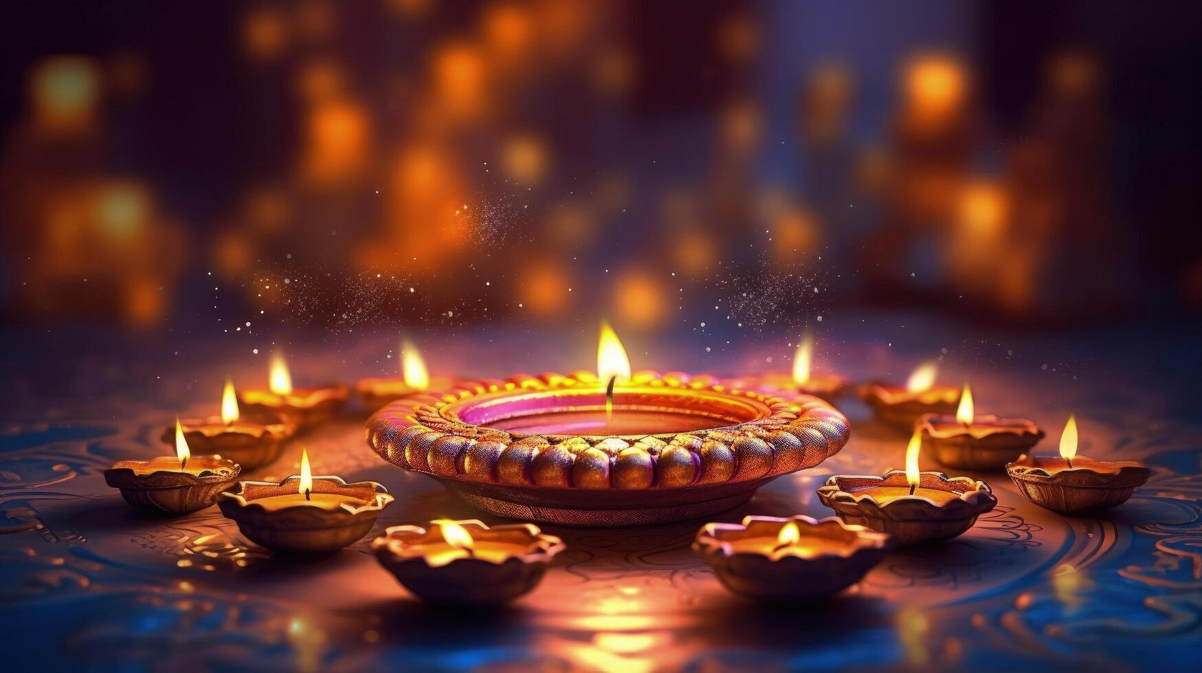 Happy Diwali background. Illustration 23802265 Stock Photo at Vecteezy
