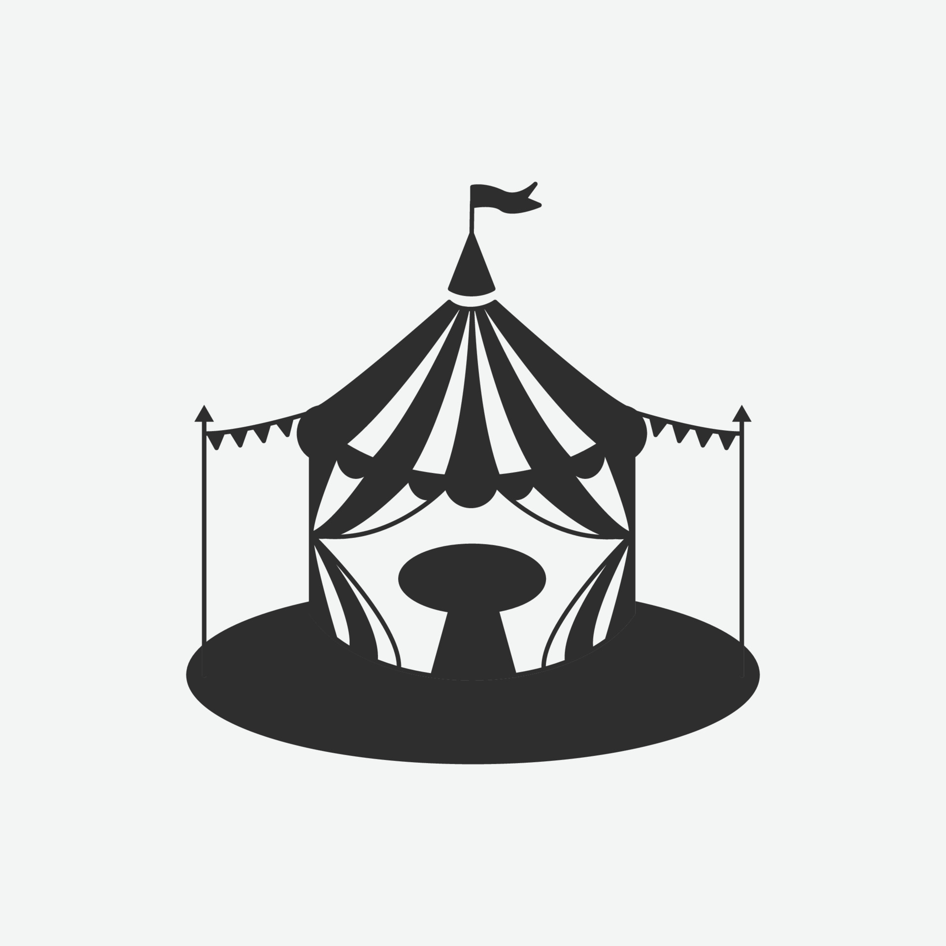 circus tent icon vintage logo design, simple vector logo design ... circus tent icon vintage logo design, simple vector logo design ...
