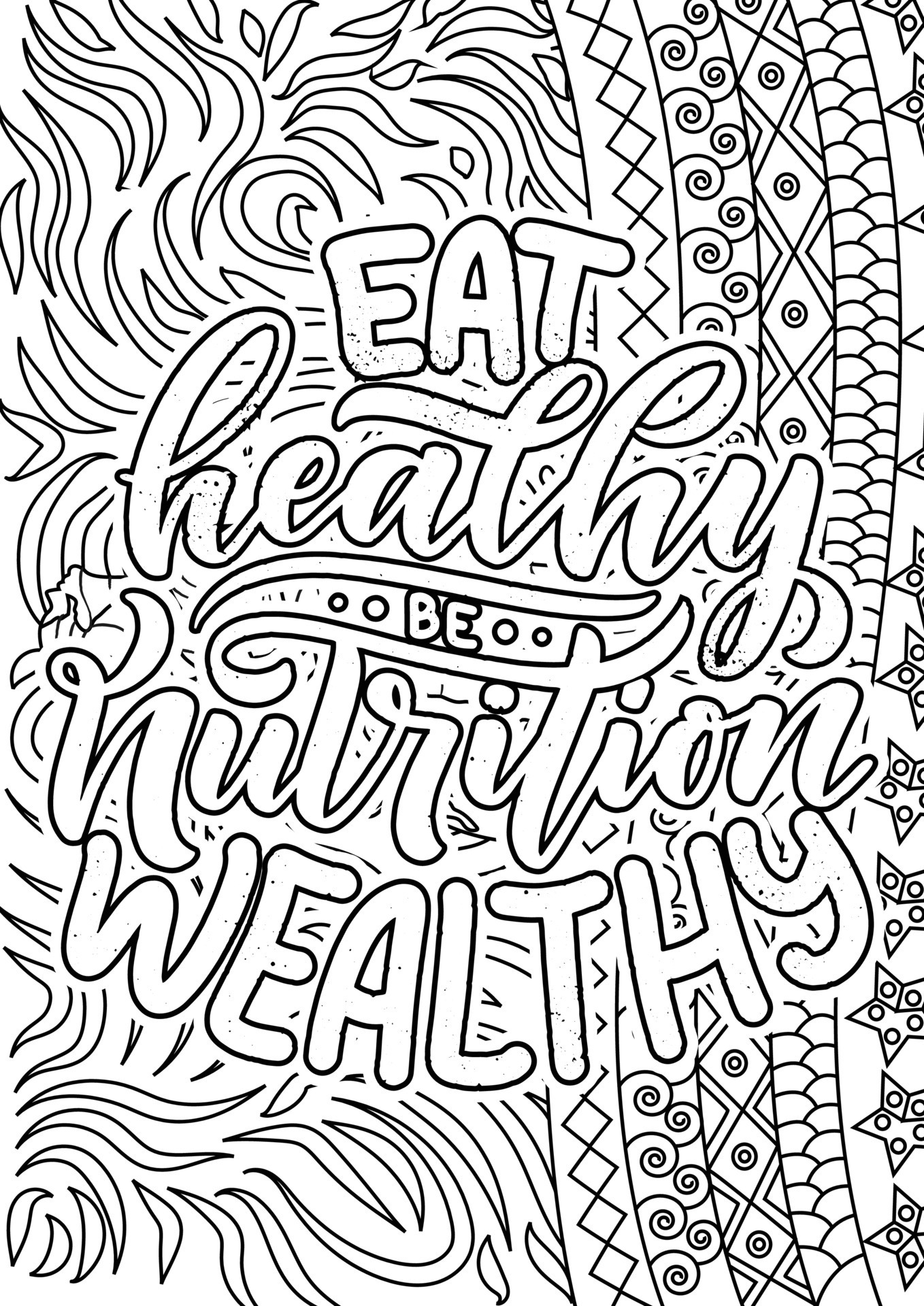 Staying Healthy Coloring Pages For Kids
