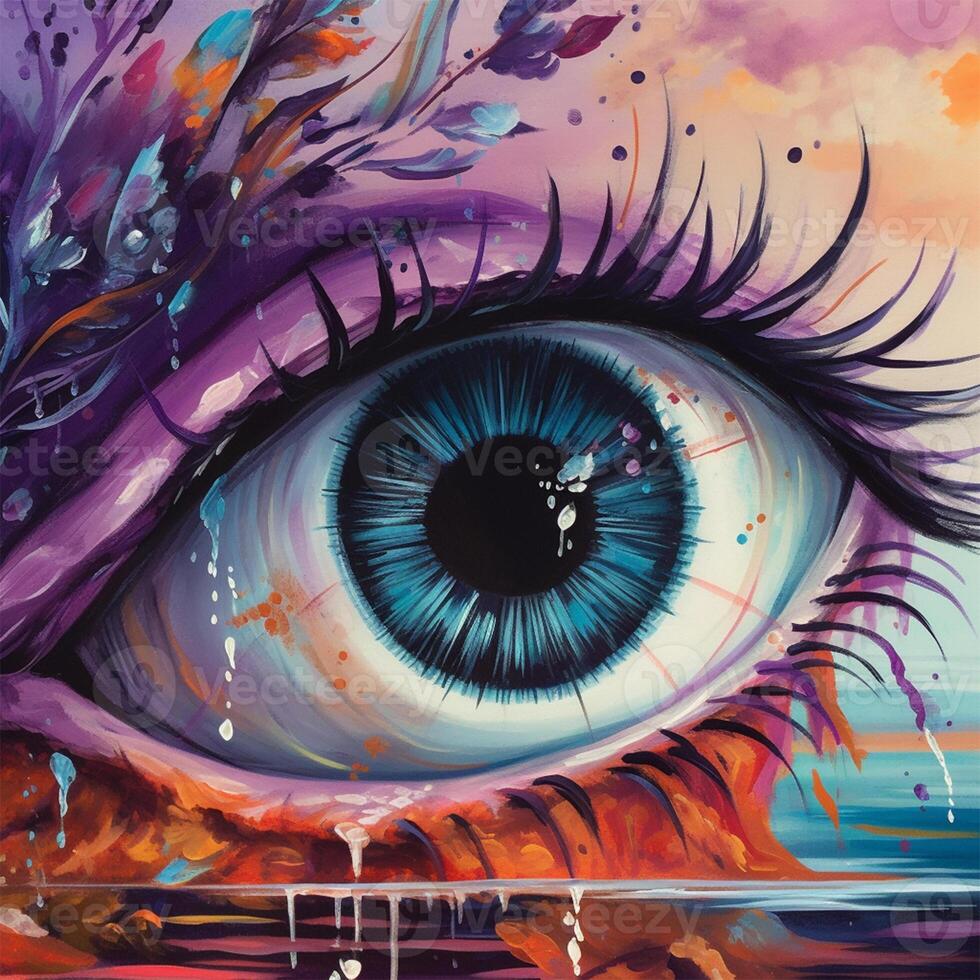 A painting of an eye Generated 23805818 Stock Photo at Vecteezy