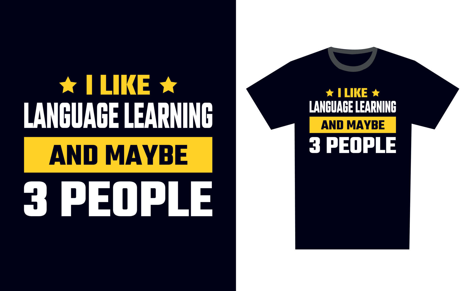 Language Learning T Shirt Design Template Vector 23806868 Vector Art at ...