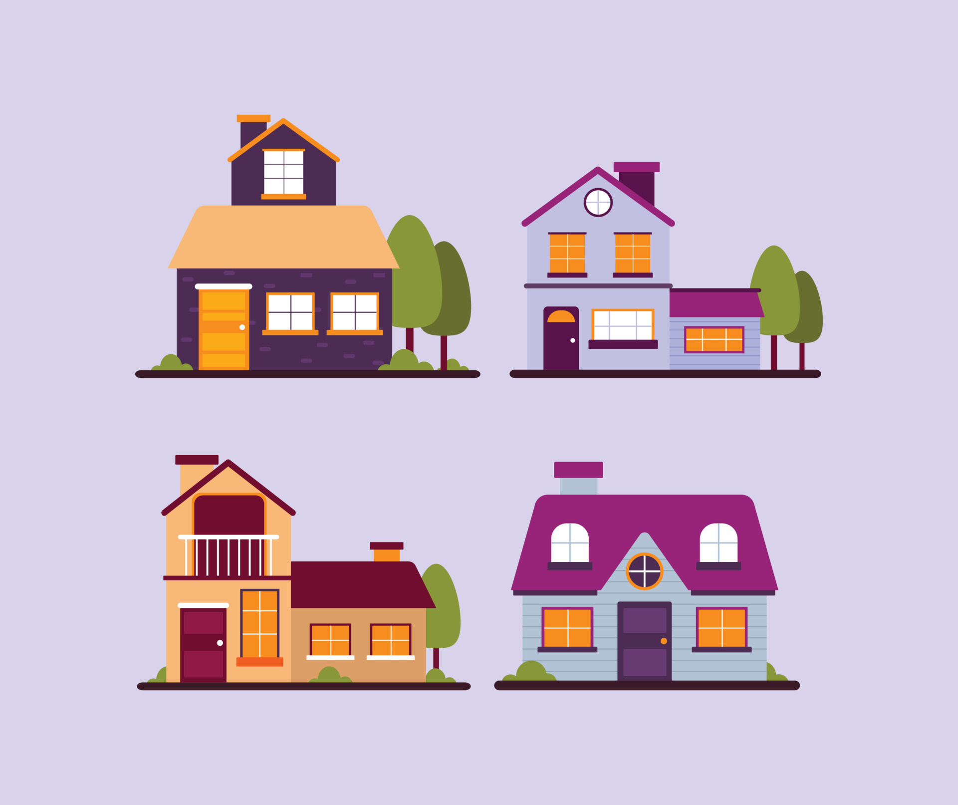 colourful houses vector 23810445 Vector Art at Vecteezy colourful houses vector 23810445 Vector Art at Vecteezy