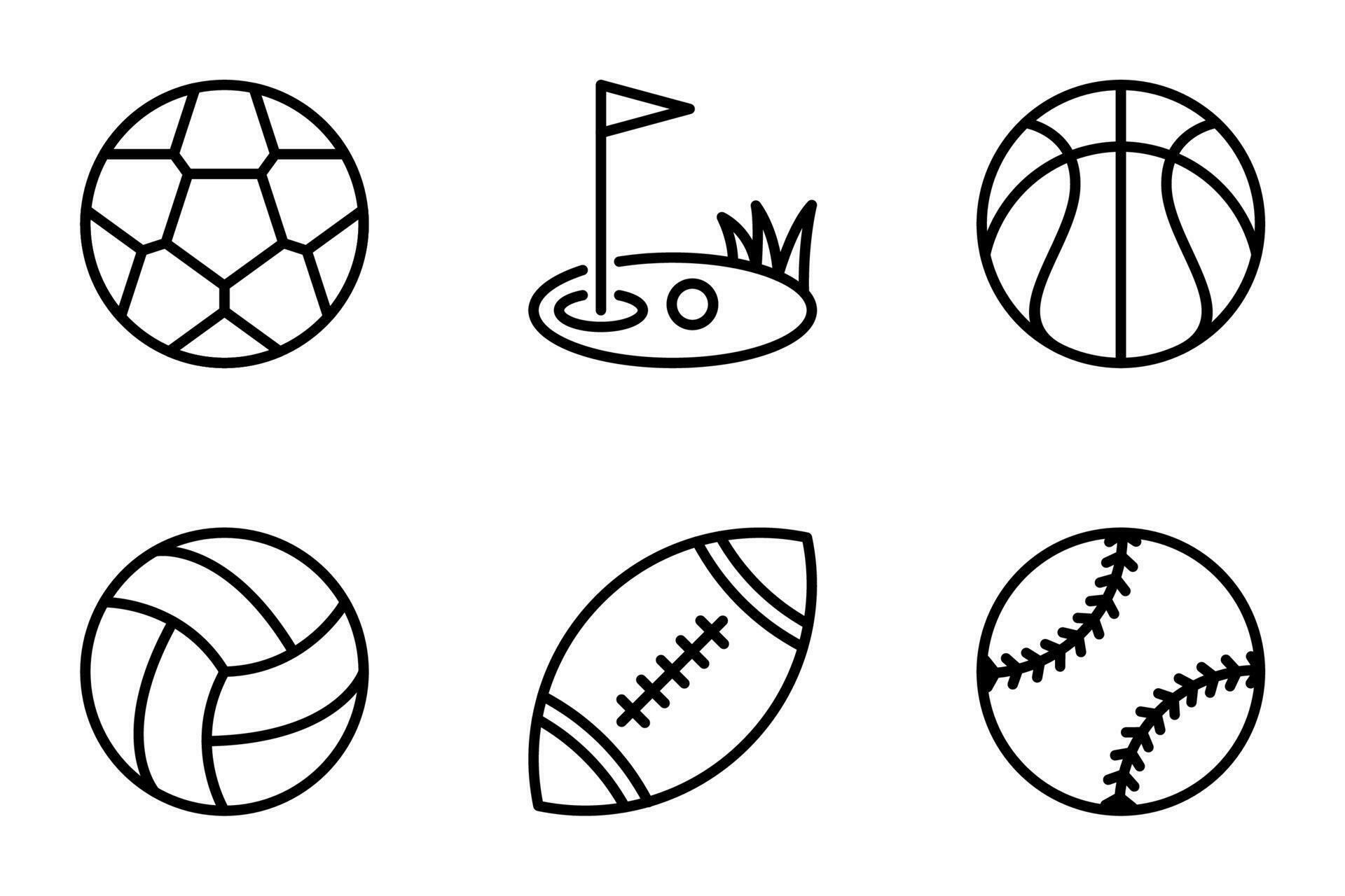 Set of Sports line icons set 23810683 Vector Art at Vecteezy