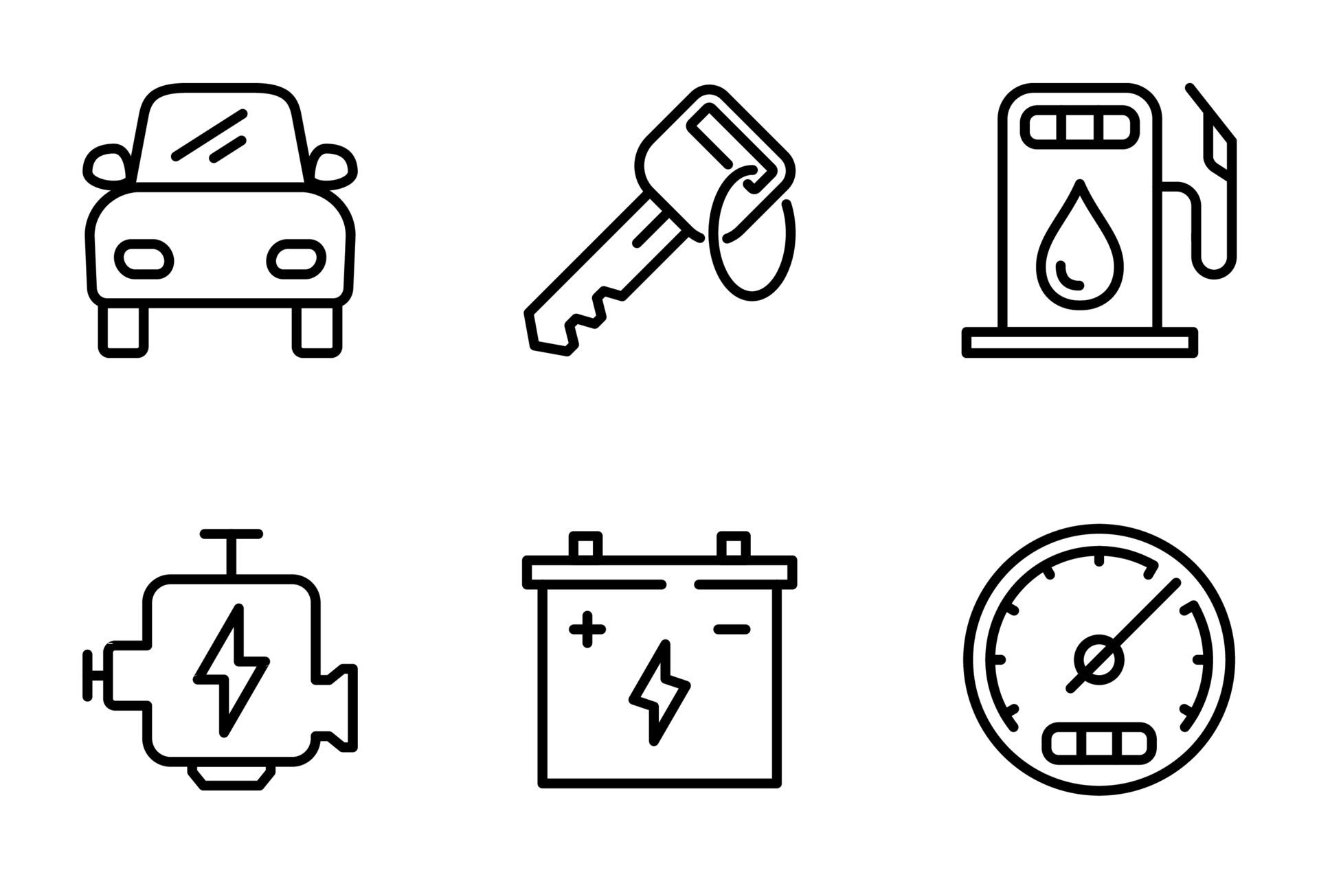 set of car line icons set 23810696 Vector Art at Vecteezy set of car line icons set 23810696 Vector Art at Vecteezy