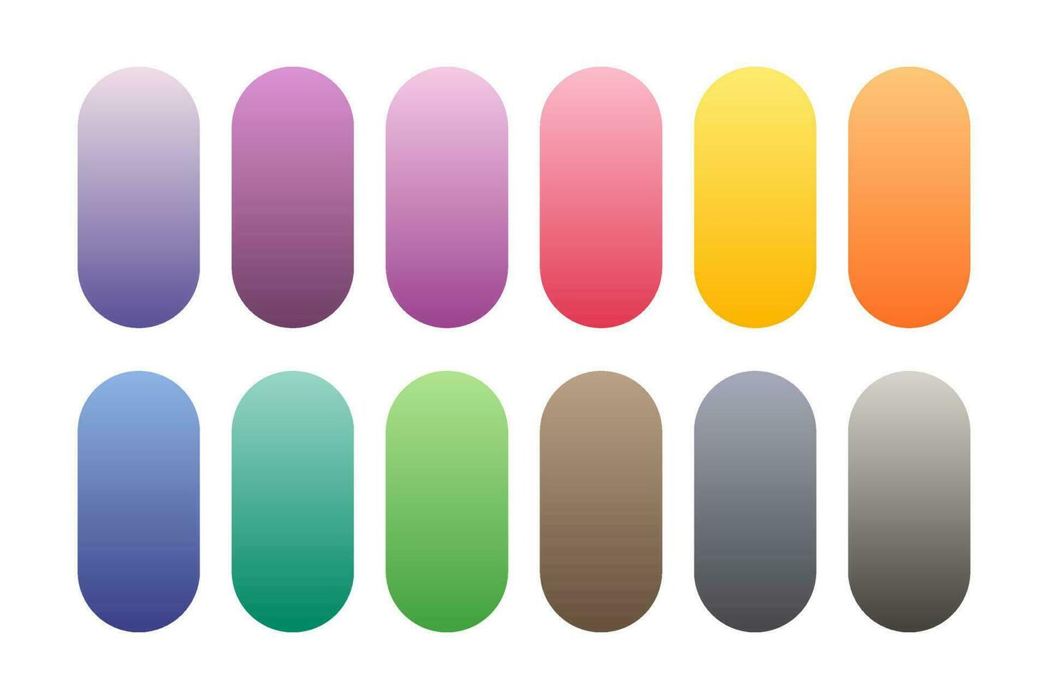 Gradient color palette set. Collection of trendy colors samples. Vector ...